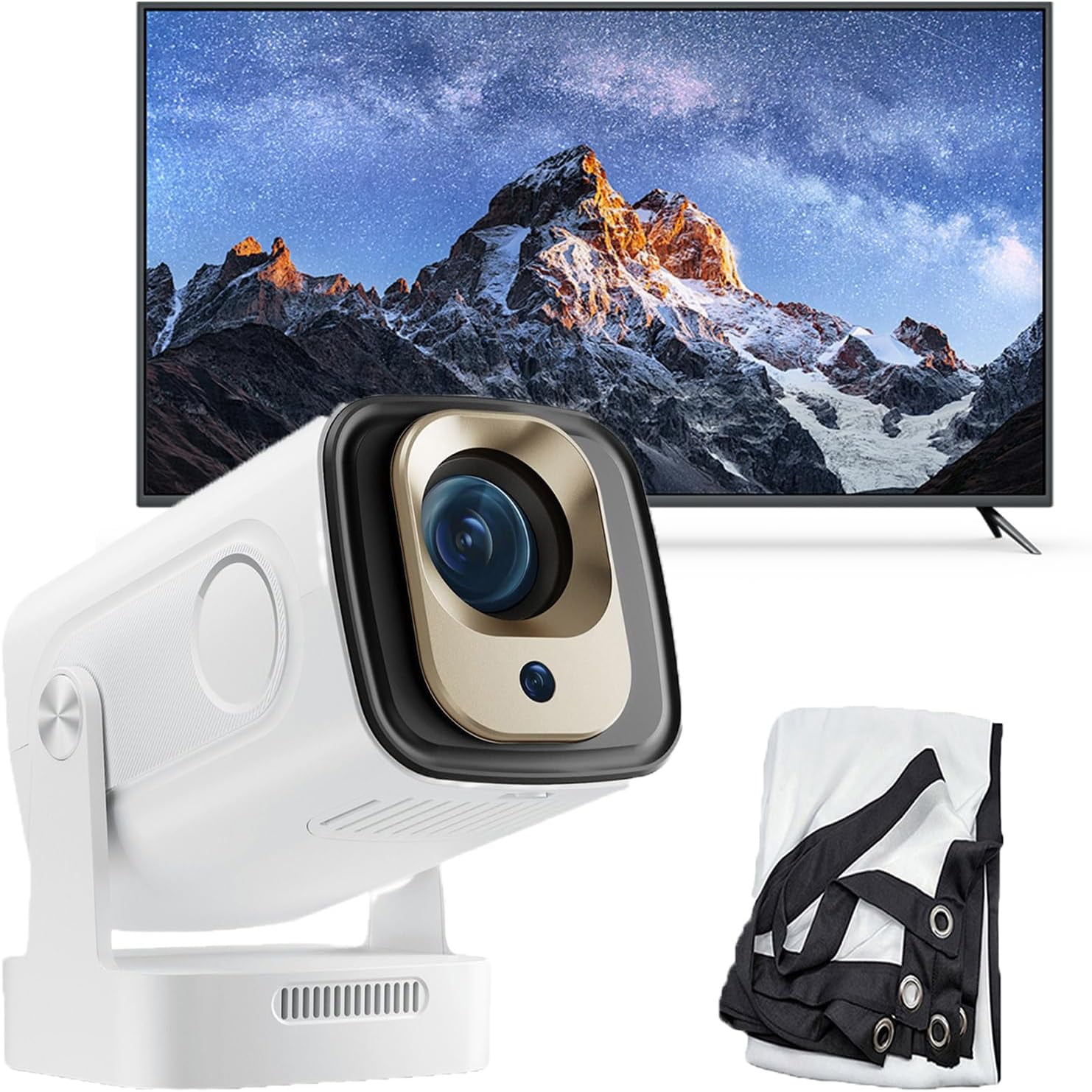 Oklumi Projector, Oklumi - Pivot 2, 4k Full HD Mini Portable Projector ...