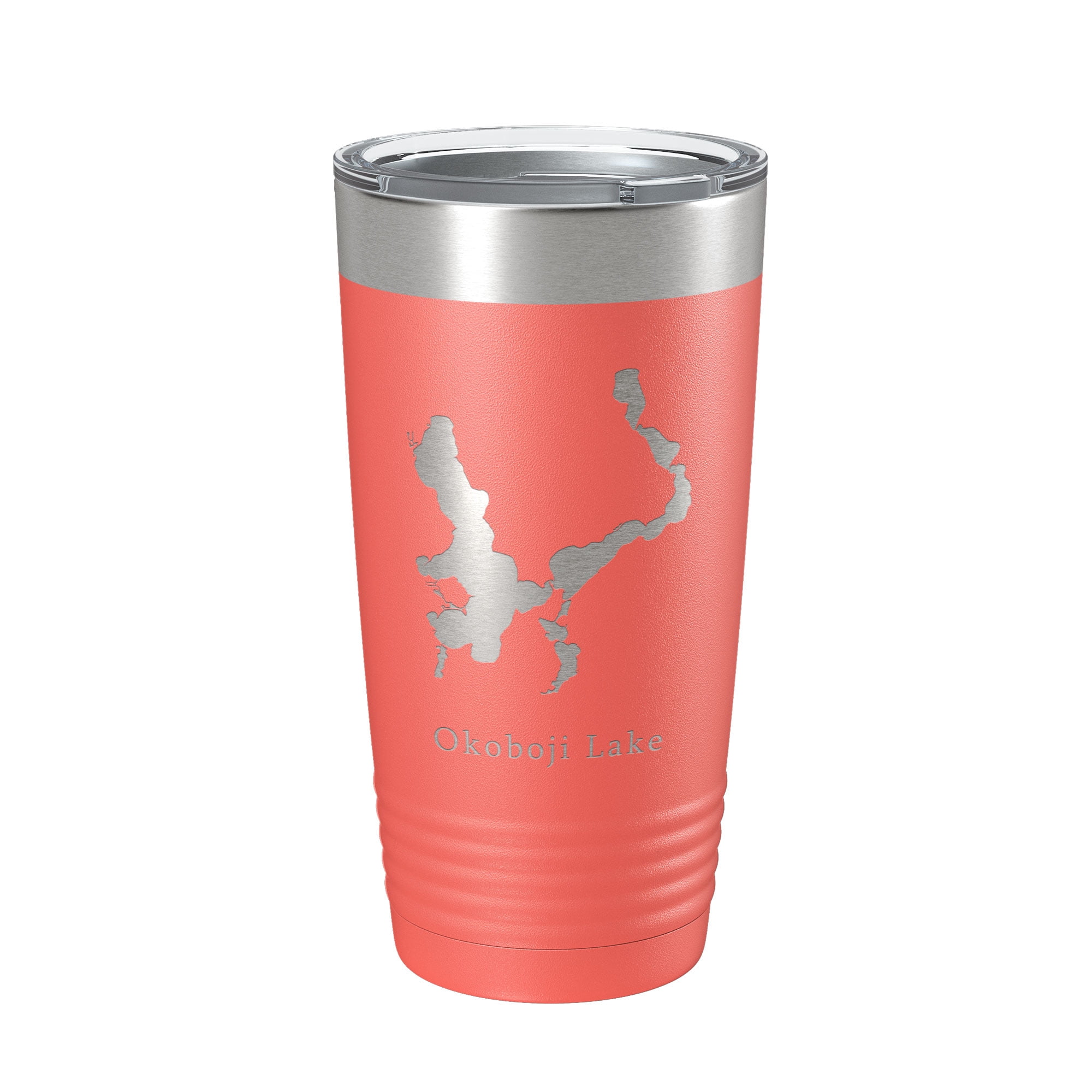 Okoboji Lake Map Tumbler Travel Mug Insulated Laser Engraved Coffee Cup ...