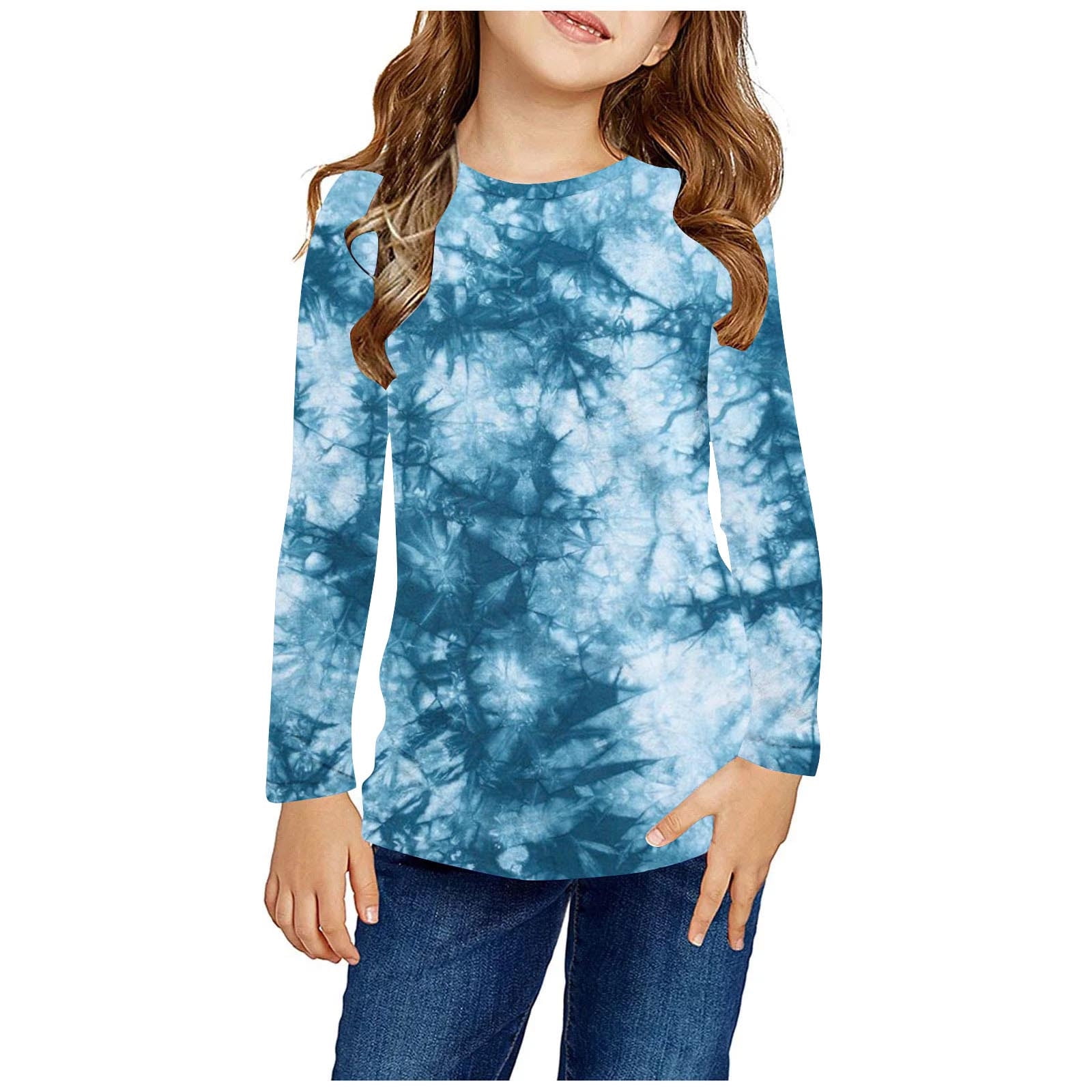 Oksale Shirts for Girls 5T Cotton Casual Print Tees Kids Unisex Comfy ...