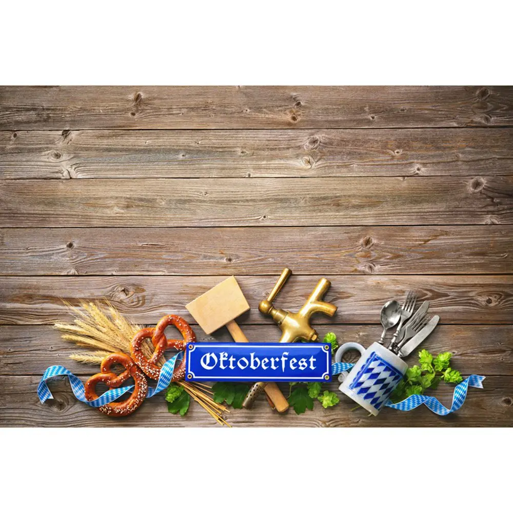 Oktoberfest Backdrop Beer Festival Background for Photography Wood ...