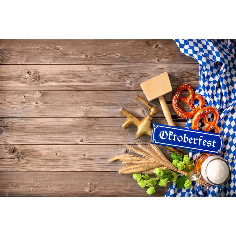 Oktoberfest Backdrop Beer Festival Background for Photography Wood ...