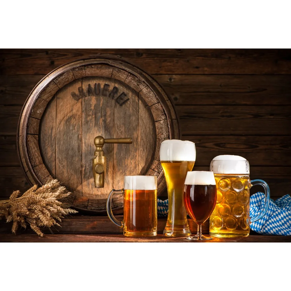 Oktoberfest Backdrop Beer Festival Background for Photography Wood ...