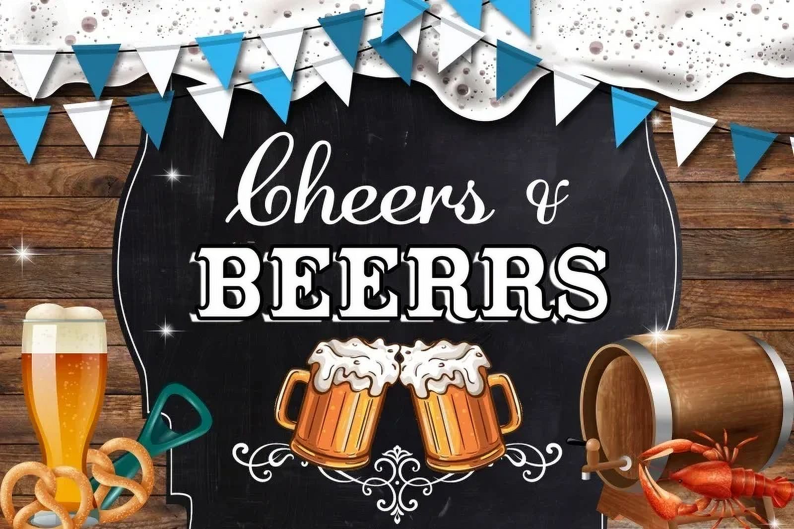 Oktoberfest Backdrop German Bavarian Cheers & Beers Festival Club ...