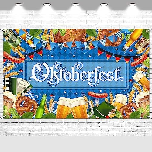 Oktoberfest Banner Backdrop German Bavarian Beer Party Decorations ...
