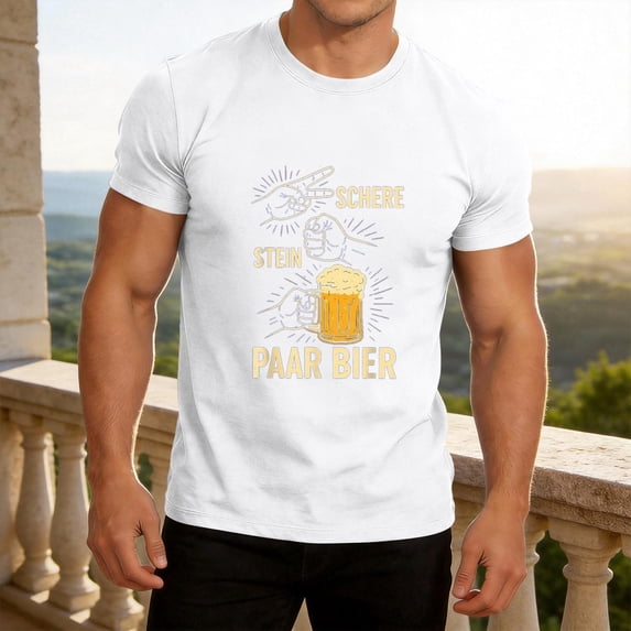Oktoberfest Beer T-Shirt for Men, Beer Festival Print Casual Shirt ...