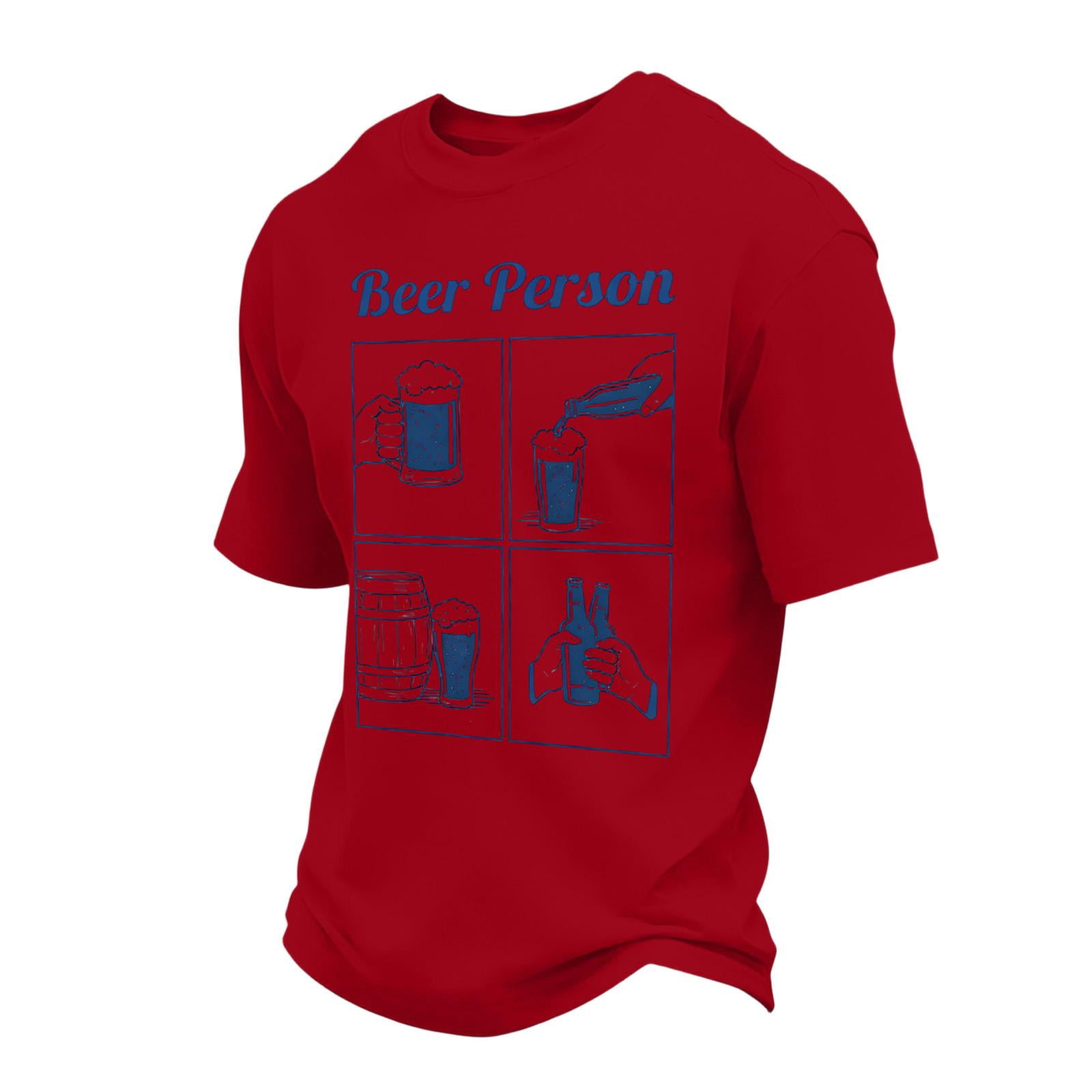 Oktoberfest Beer T-Shirt for Men, Short Sleeve Crew Neck Tee ...