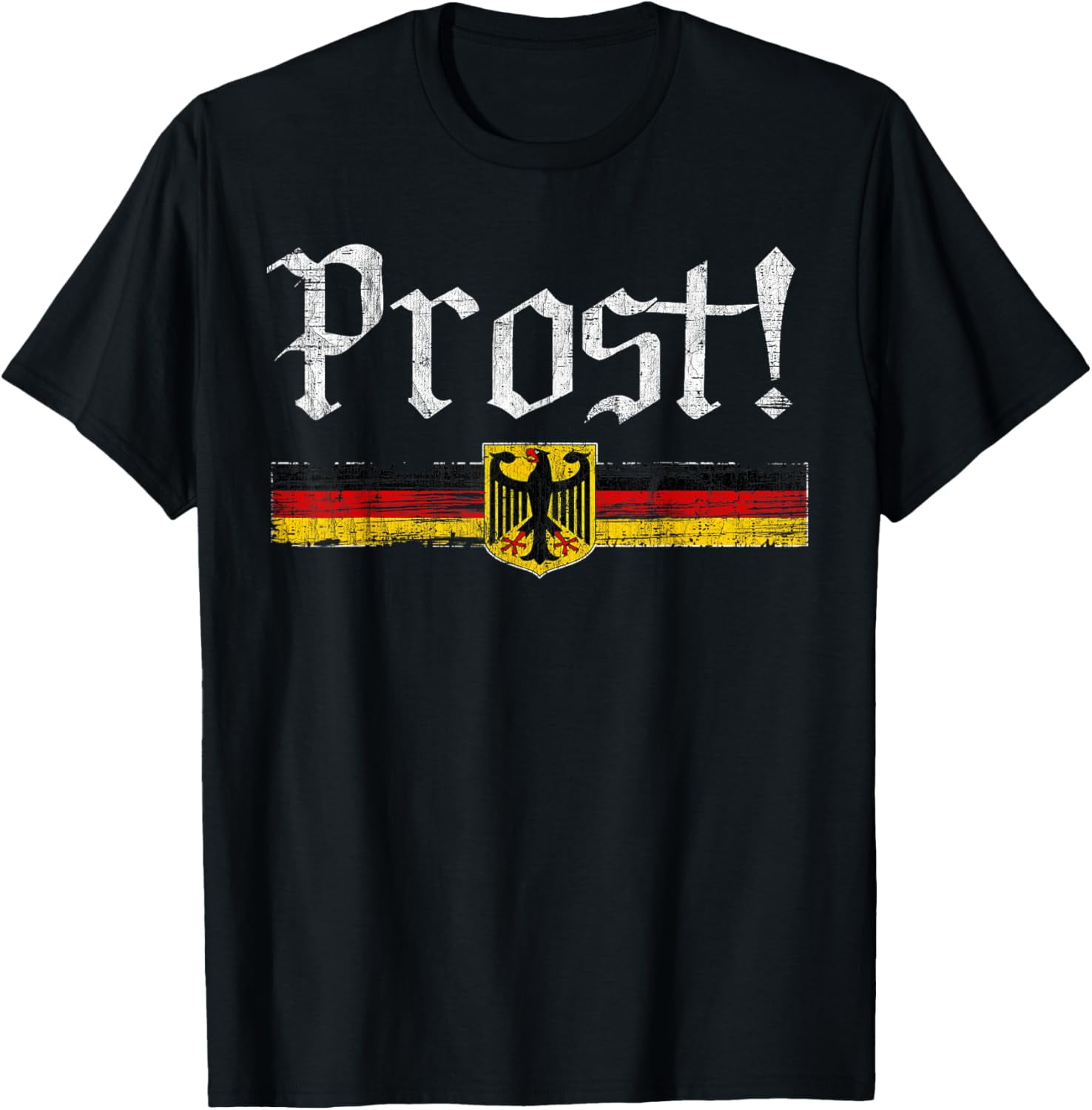 Oktoberfest Drinking Men Women Vintage German Flag Prost T-Shirt ...