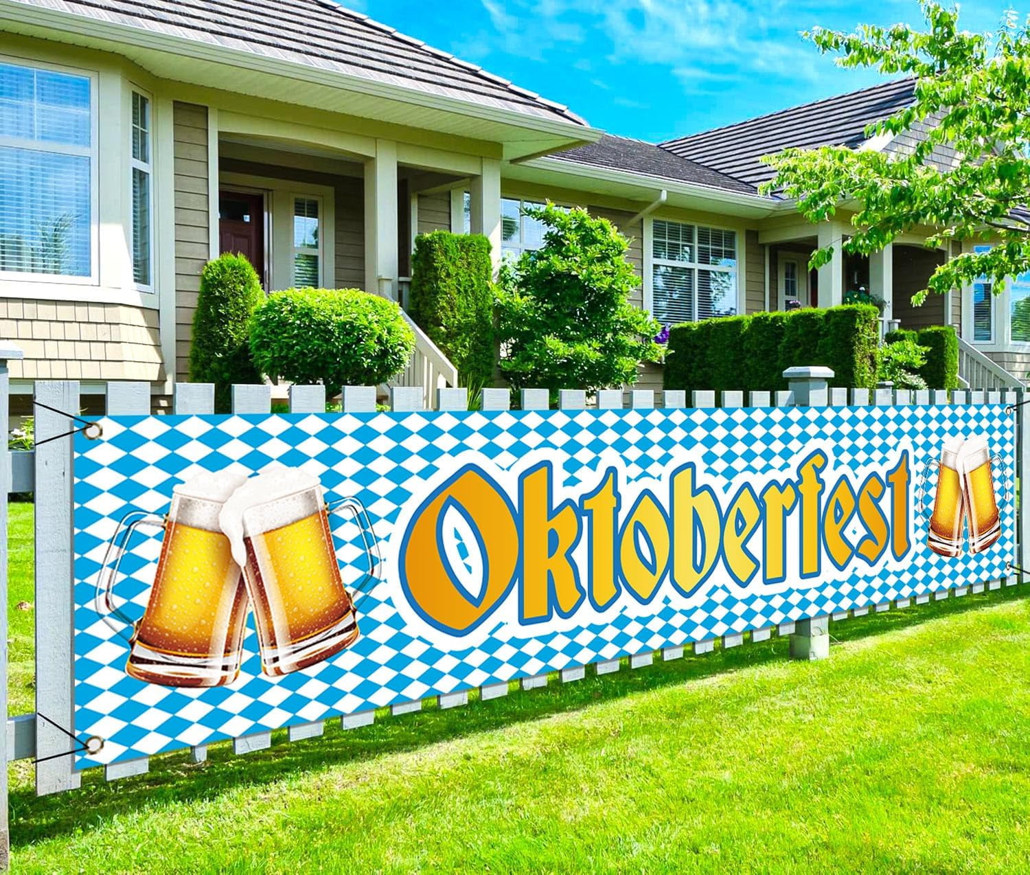 Oktoberfest Fence Banner Bavarian German Beer Festival Holiday Party ...
