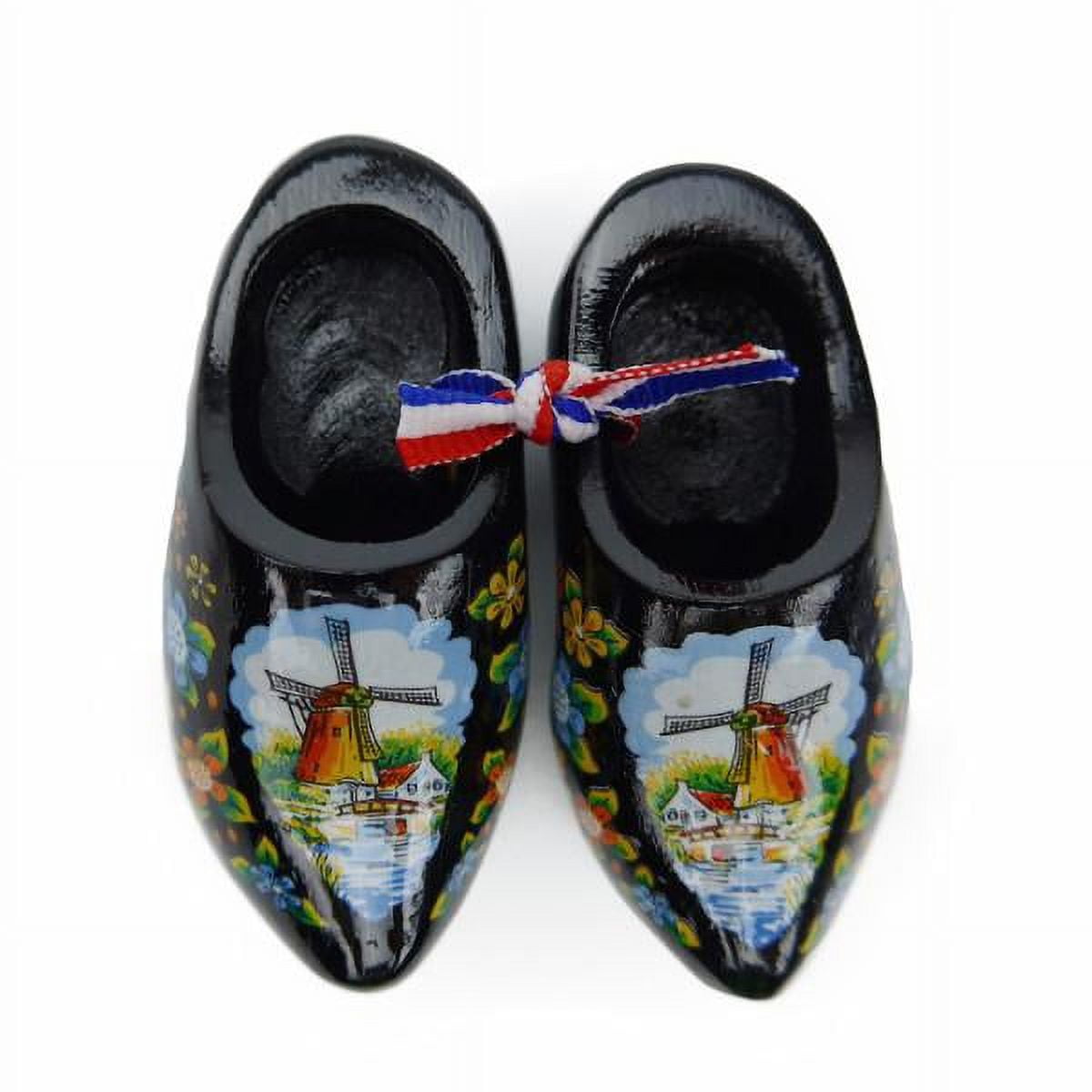 Oktoberfest Haus Dutch Wooden Shoes Deluxe Black Decorative Clogs for ...