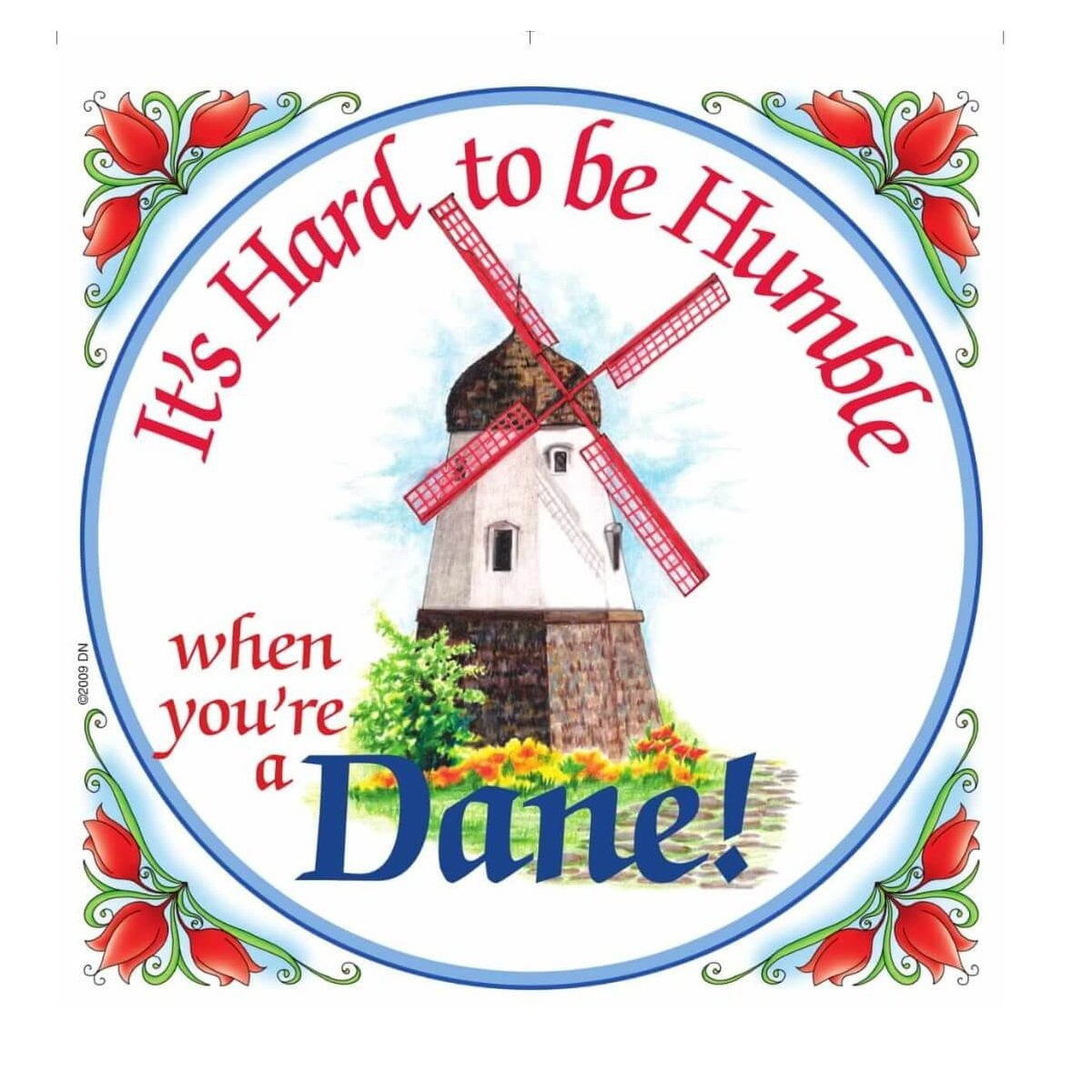 Oktoberfest Haus Multicolor Ceramic Danish Shop Magnet Tile Humble Dane ...