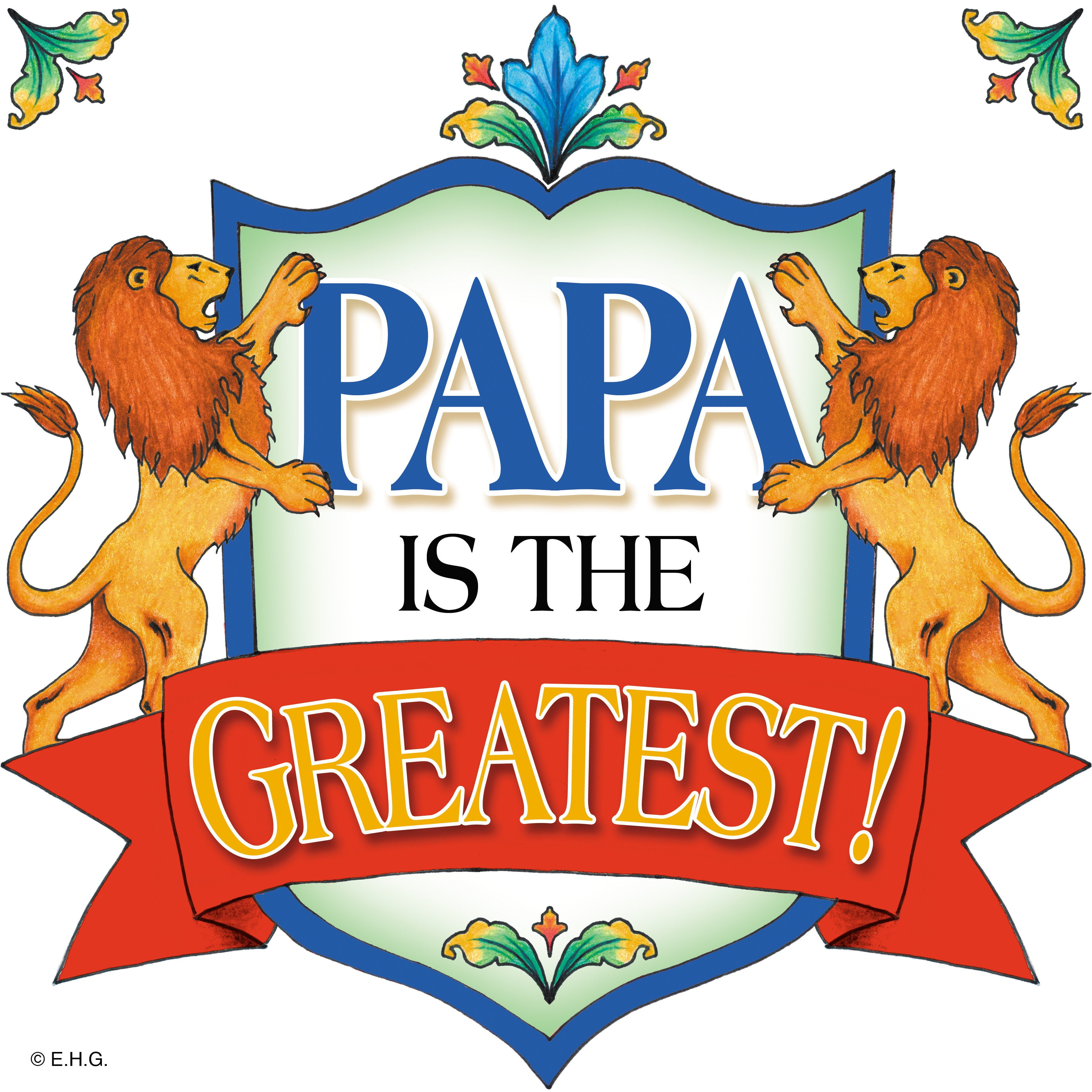 Oktoberfest Haus Multicolor Ceramic "Papa is the Greatest" Collectible ...