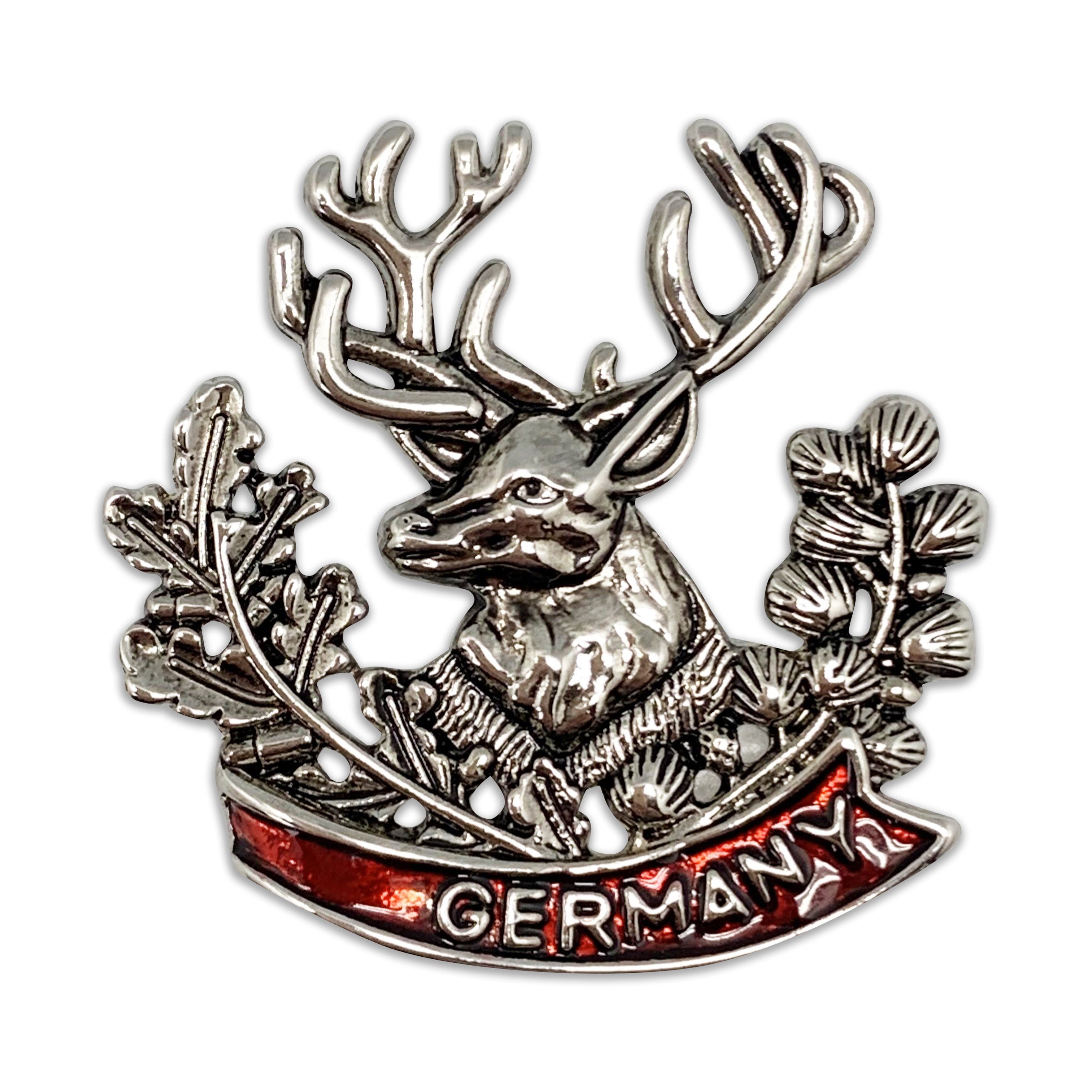 Oktoberfest Haus Oktoberfest German Hat Pin with Metal Medallion Stag ...