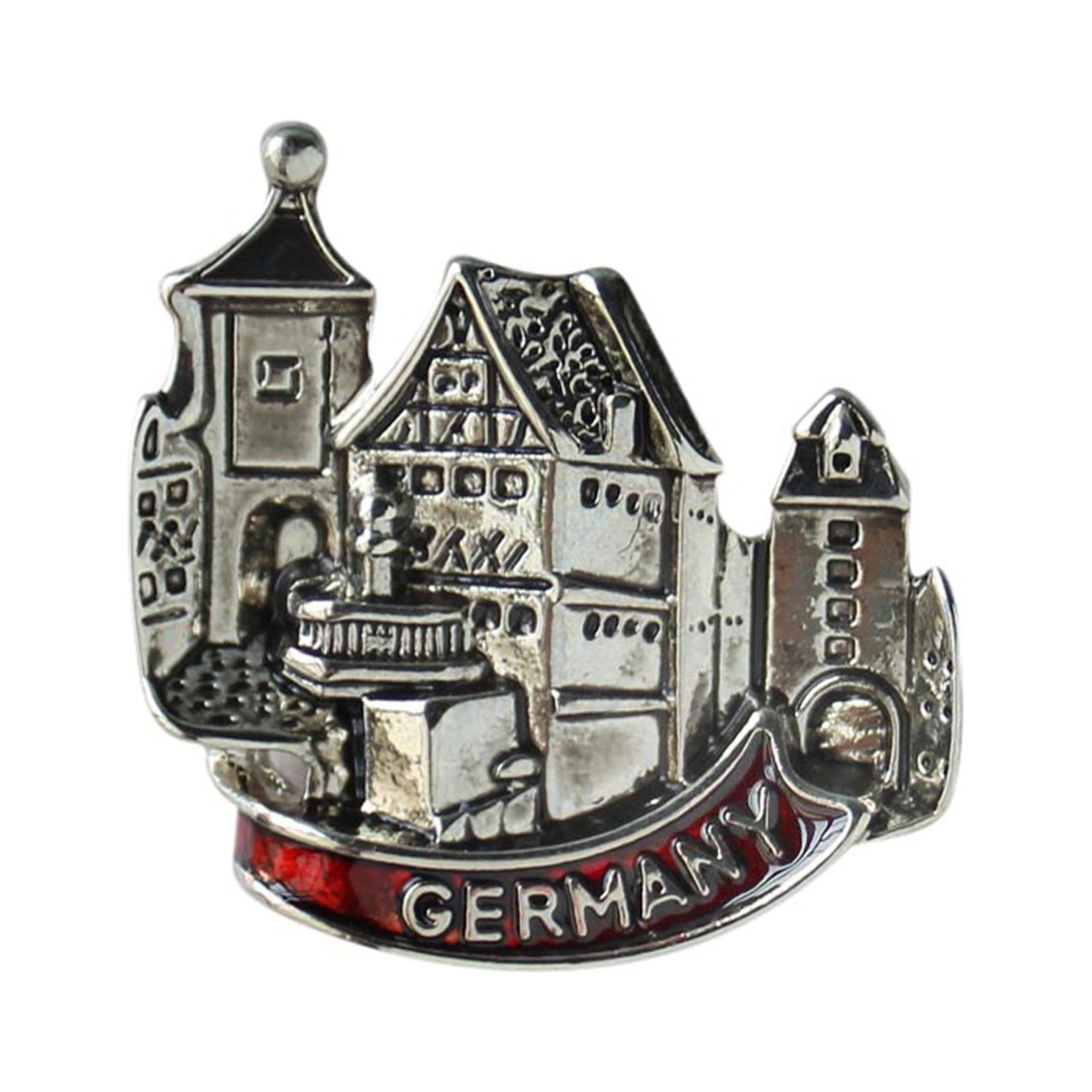 Oktoberfest Haus Oktoberfest German Hat Pin with Metal Village Scene ...