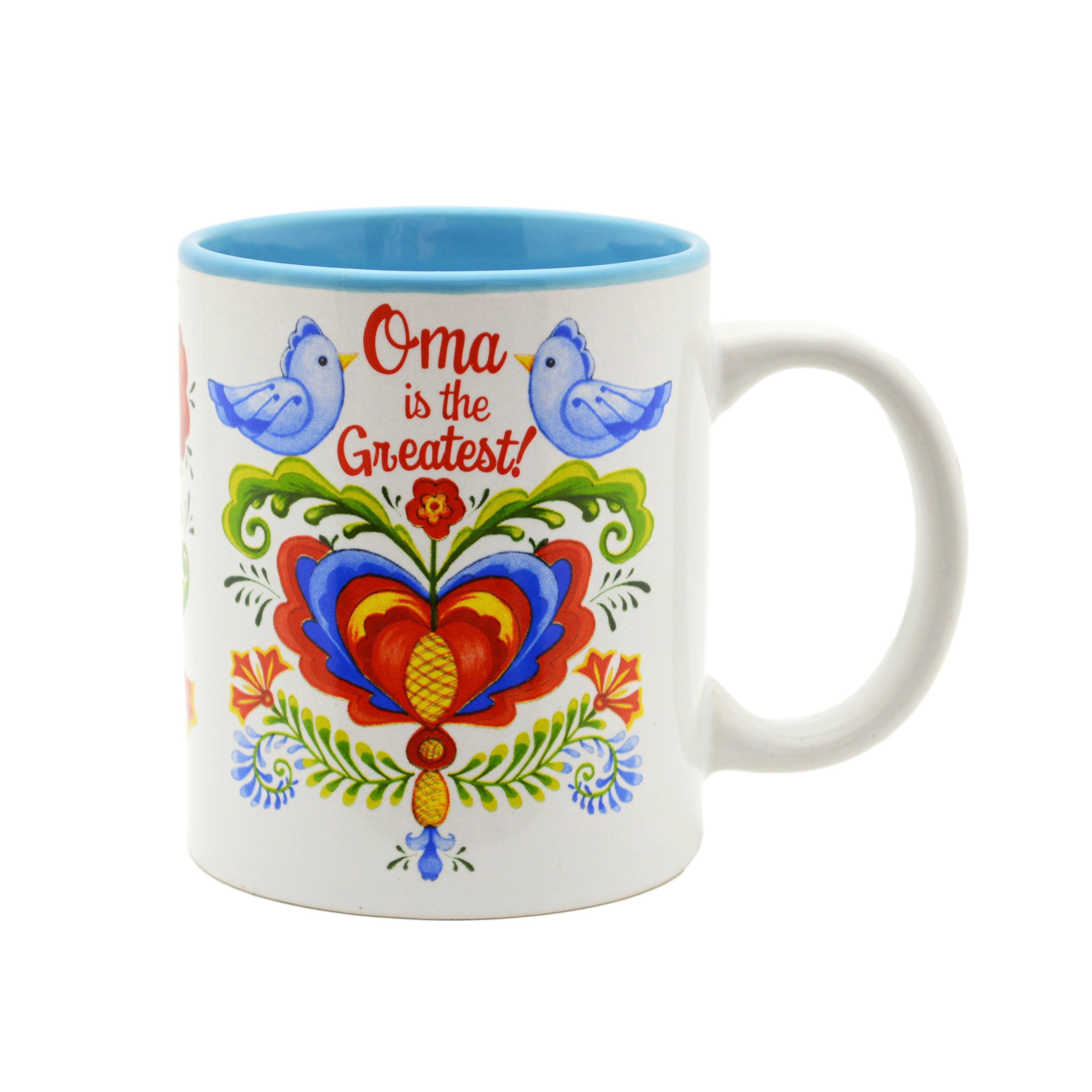 Oktoberfest Haus "Oma is the Greatest" Bird Design Ceramic Coffee Cup ...