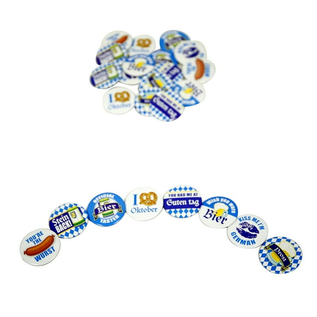 Oktoberfest Party Buttons (24Pc) - Party Favors - 24 Pieces - Walmart.com