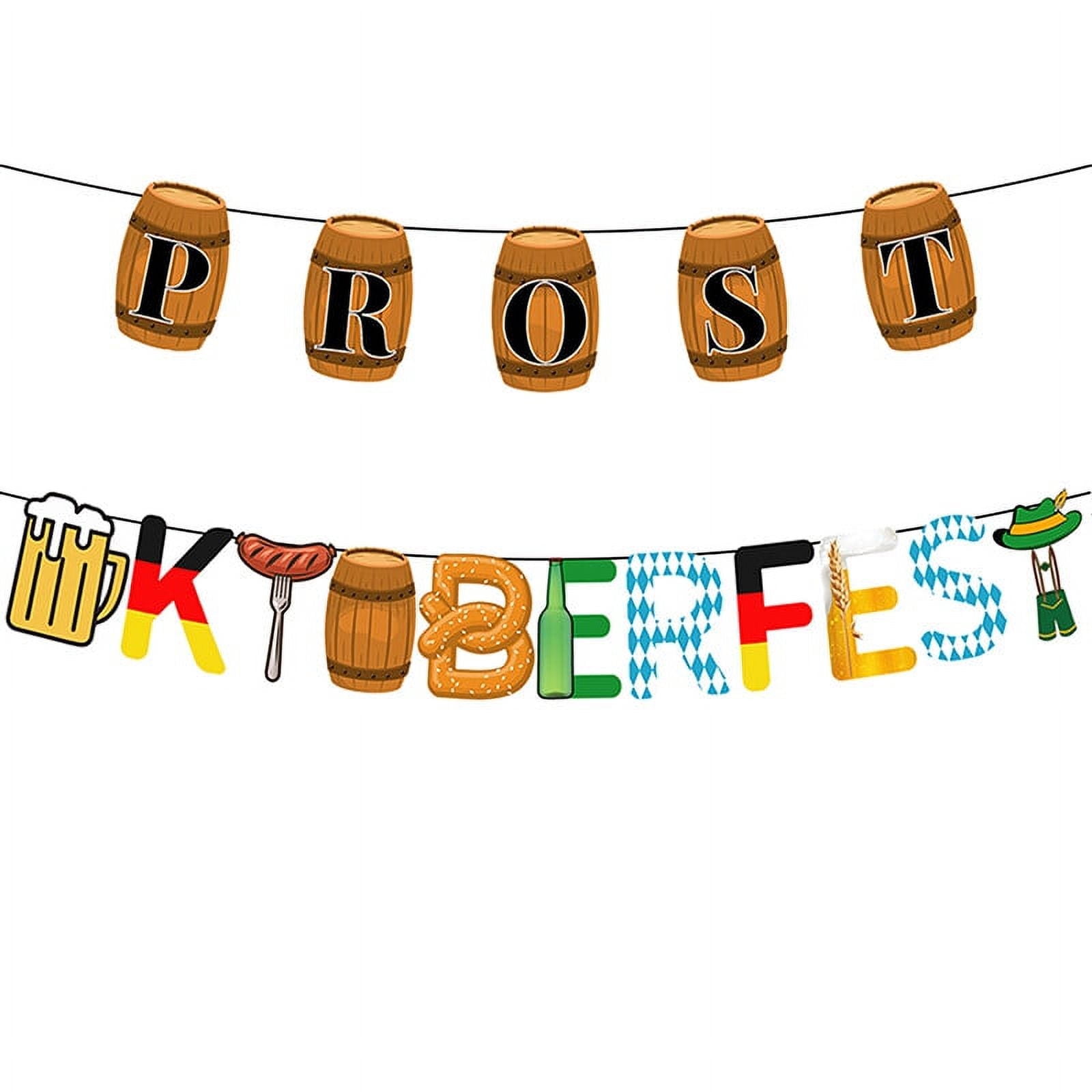 Oktoberfest Party Decorations Prost Oktoberfest Letter Banner The ...