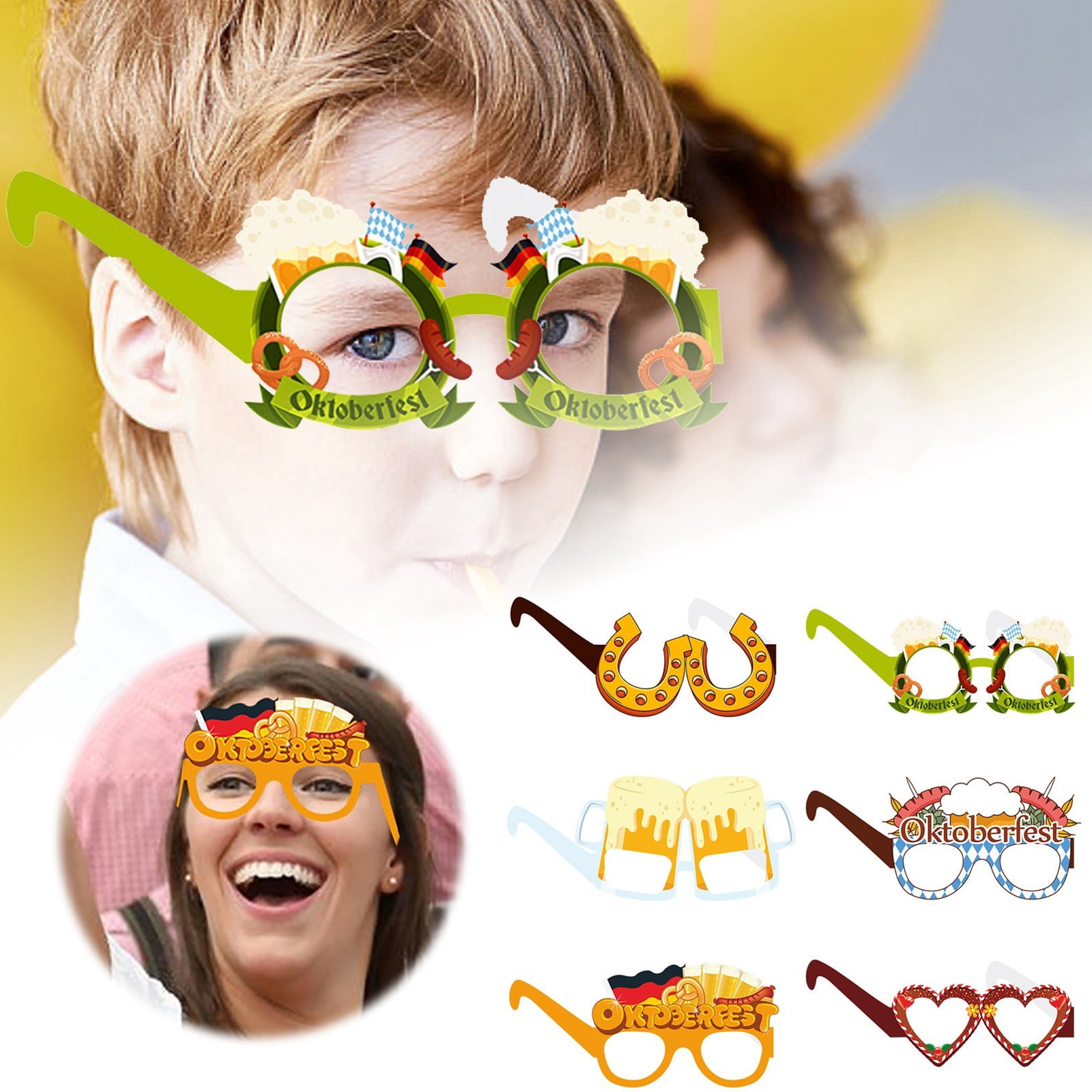 Oktoberfest Party Glasses Paper Glasses Funny Oktoberfest Fancy Dress ...