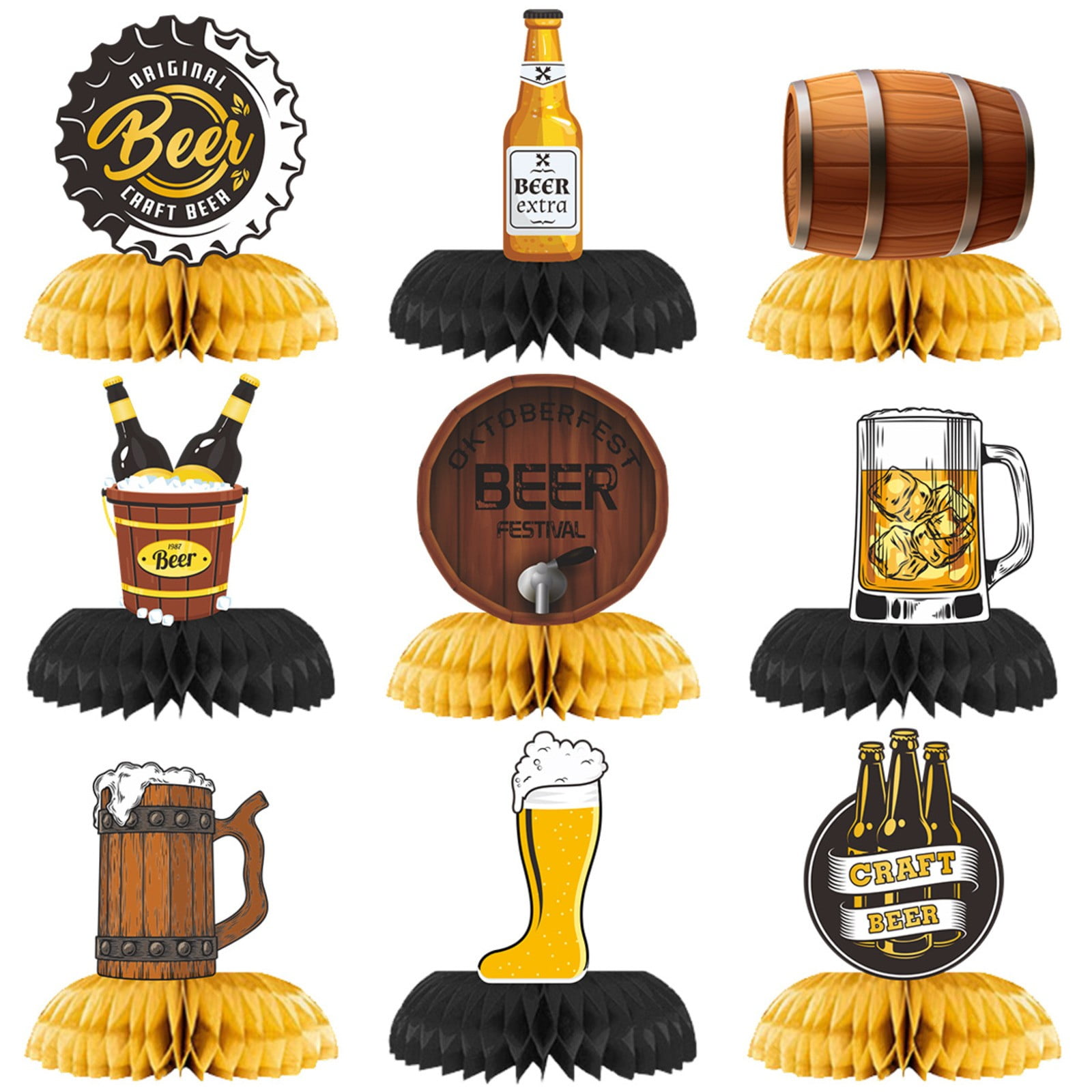 Oktoberfest Party Table Beehive Decoration Beer Mugs Kegs Beehive Decoration - Walmart.com