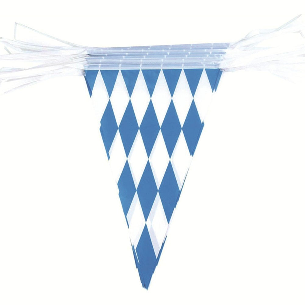 Oktoberfest Plastic Waterproof Bavarian Flag Blue And White Plaid ...