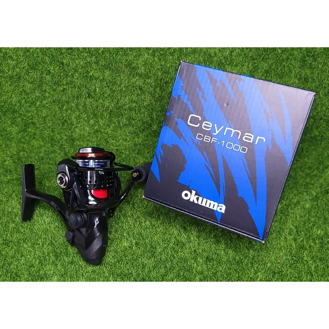Okuma Ceymar Baitfeeder Spinning Fishing Reel with Rear Drag, Left/Right Hand, 5.0:1 - CBF-1000 ...