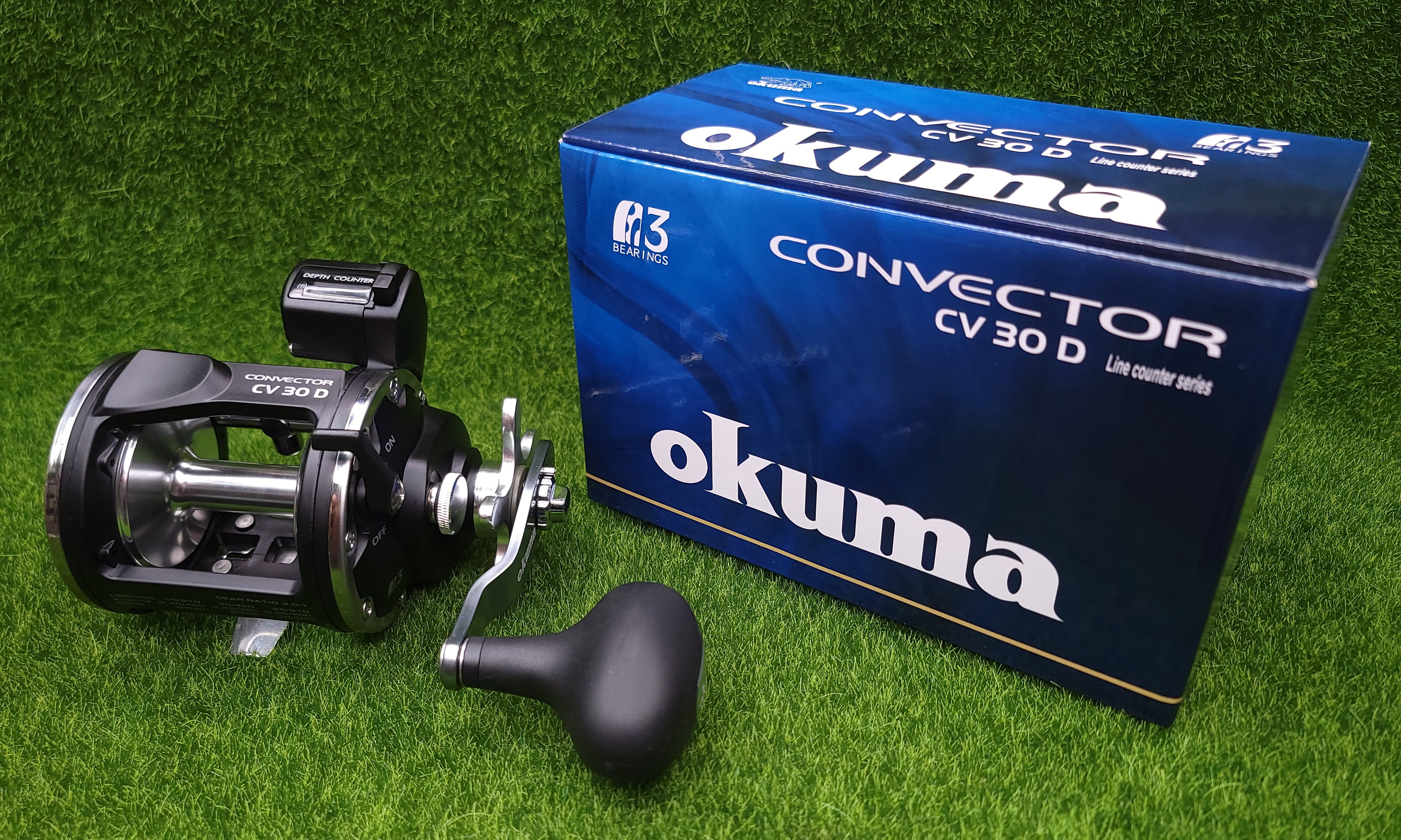 Okuma Convector Star Drag Line Counter 4.0:1 Conventional Fishing Reel ...