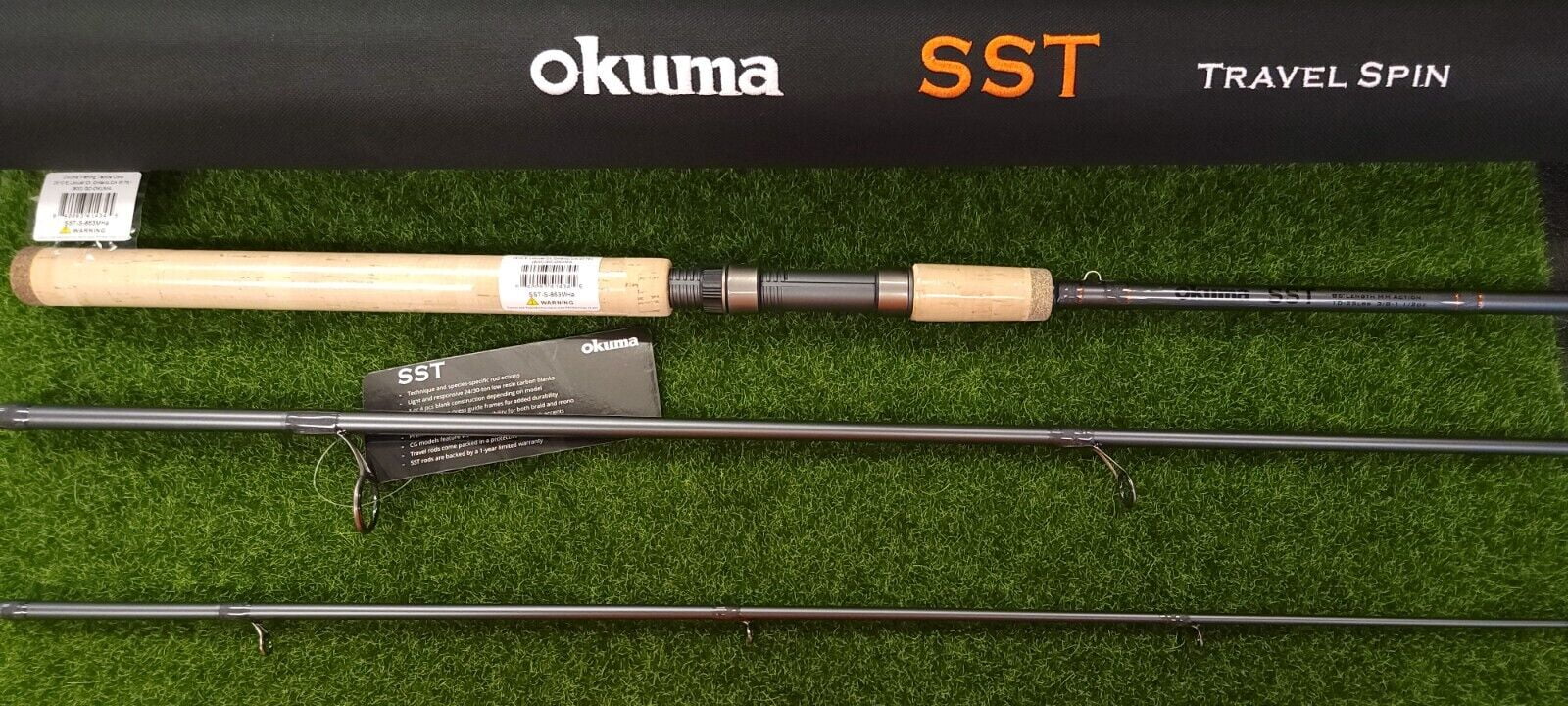 Okuma SST "a" Series Travel Rod 8'6" MH 3Pc w/ Hard Tube Case - SST-S ...