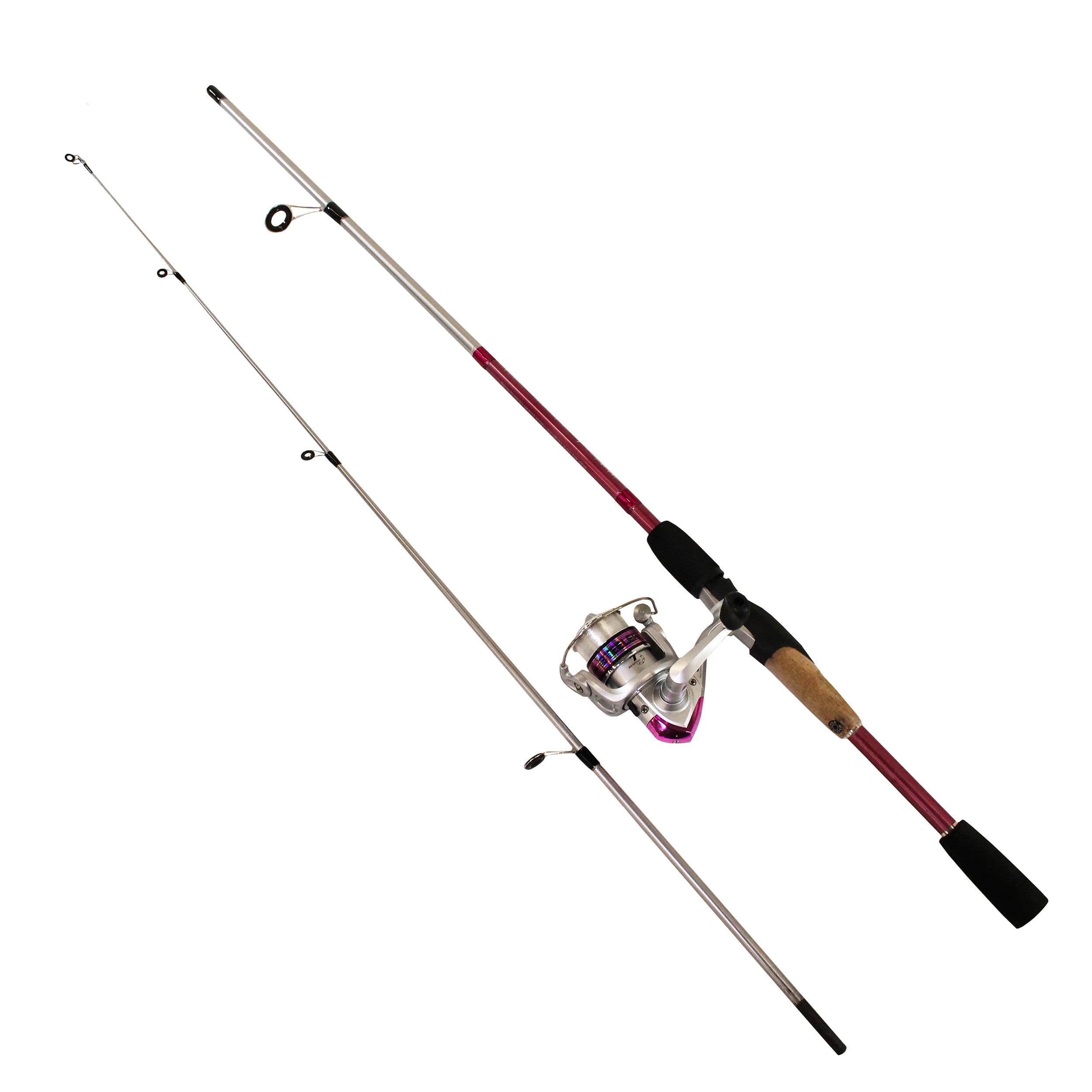 Okuma Steeler XP Glass Fiber 5' 6" Spinning Fishing Rod & Reel Combo, 2 ...