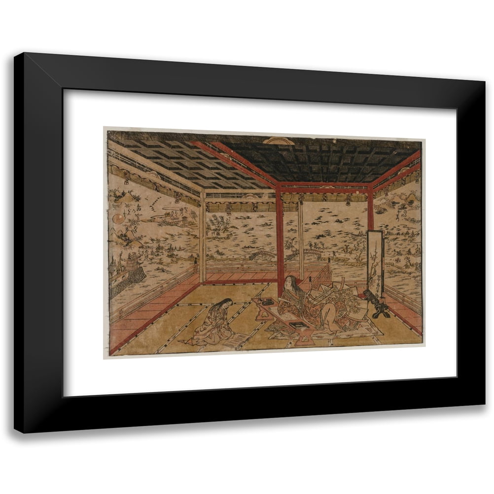 Okumura Masanobu 14x11 Black Modern Framed Museum Art Print Titled ...