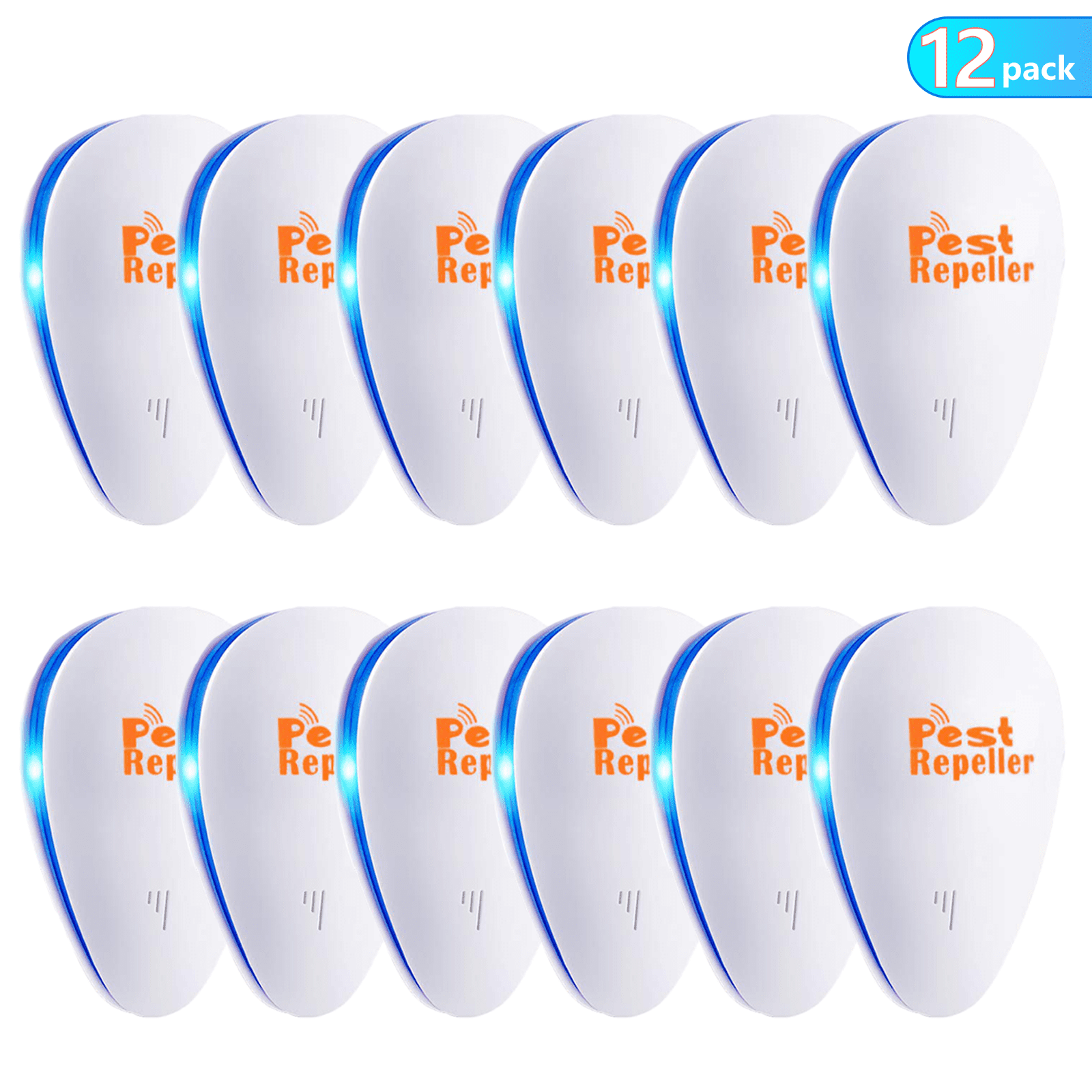 Okutani 12 Packs Ultrasonic Pest Repeller, Electronic Pest Repellent ...