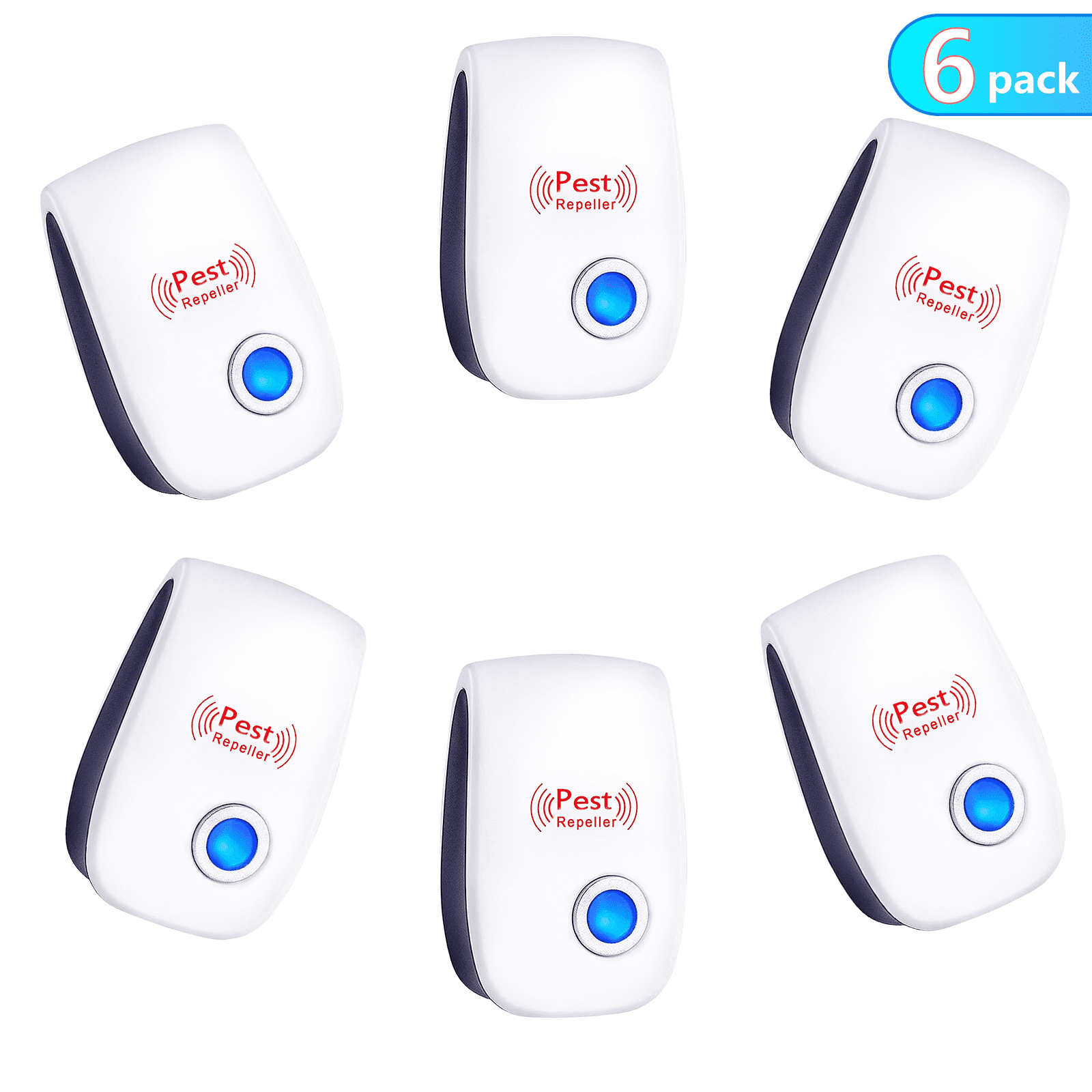 Okutani Ultrasonic Pest Bug Repeller 6 Pack, Repellent Plug in Indoor ...