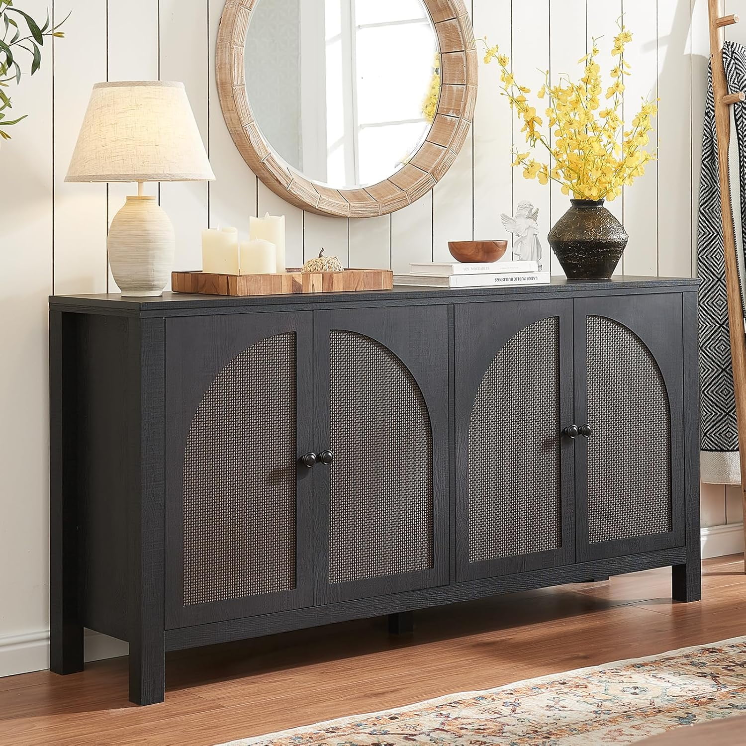 Okvnbjk Sideboard Buffet Cabinet with Storage, 60inch Kitchen Buffet ...