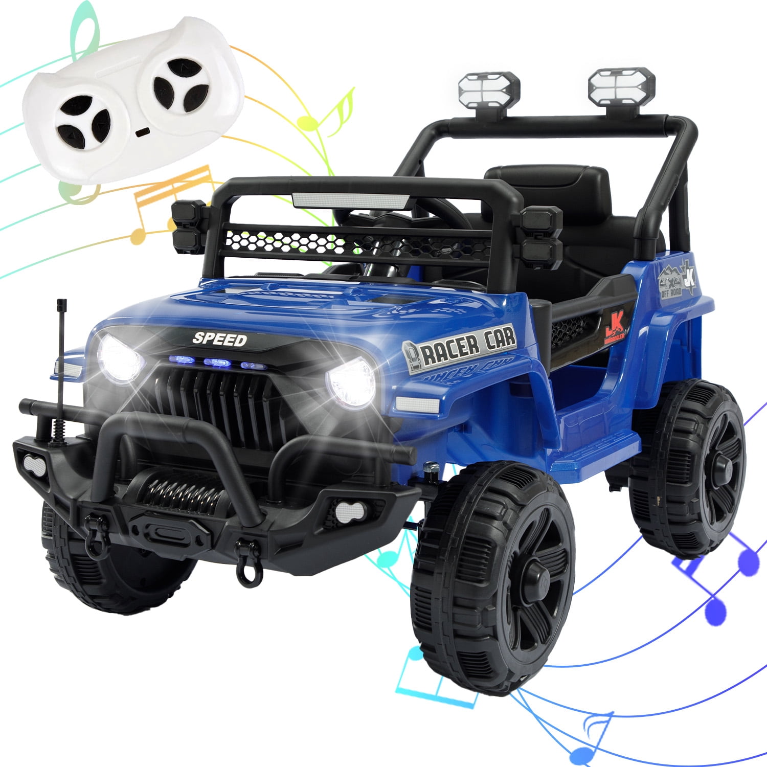 okybaby Kids Ride On Truck Car, 12V with Remote, Bluetooth, Dual Motor ...