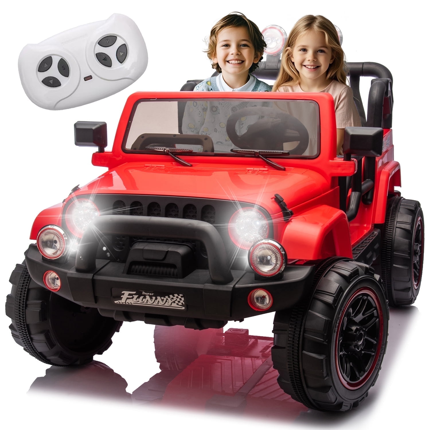 Okybaby 24V Kids Ride On Truck Car with Remote Control&Four-wheel ...