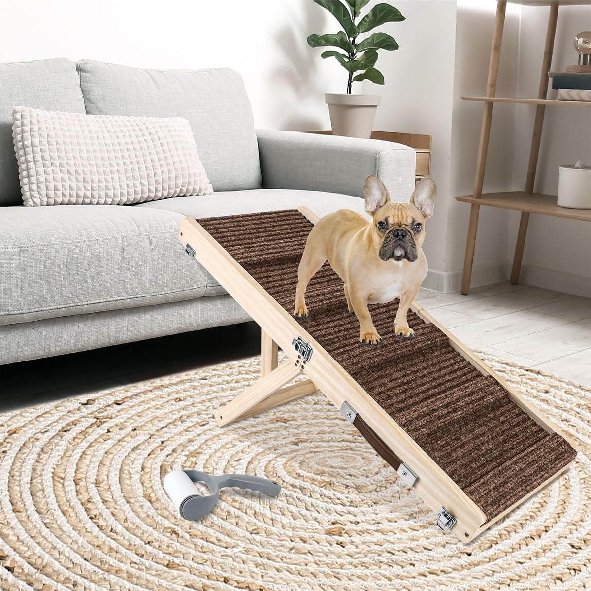 Okydoky Small Dog Ramp, Adjustable Portable Folding Wooden Pet Ramp, 32 ...