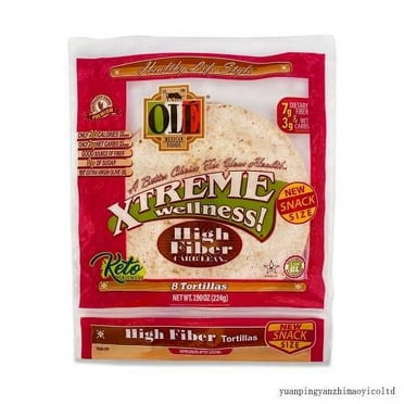 Ole Xtreme Wellness High Fiber, Low Net Carb Tortilla Wraps - Zero ...