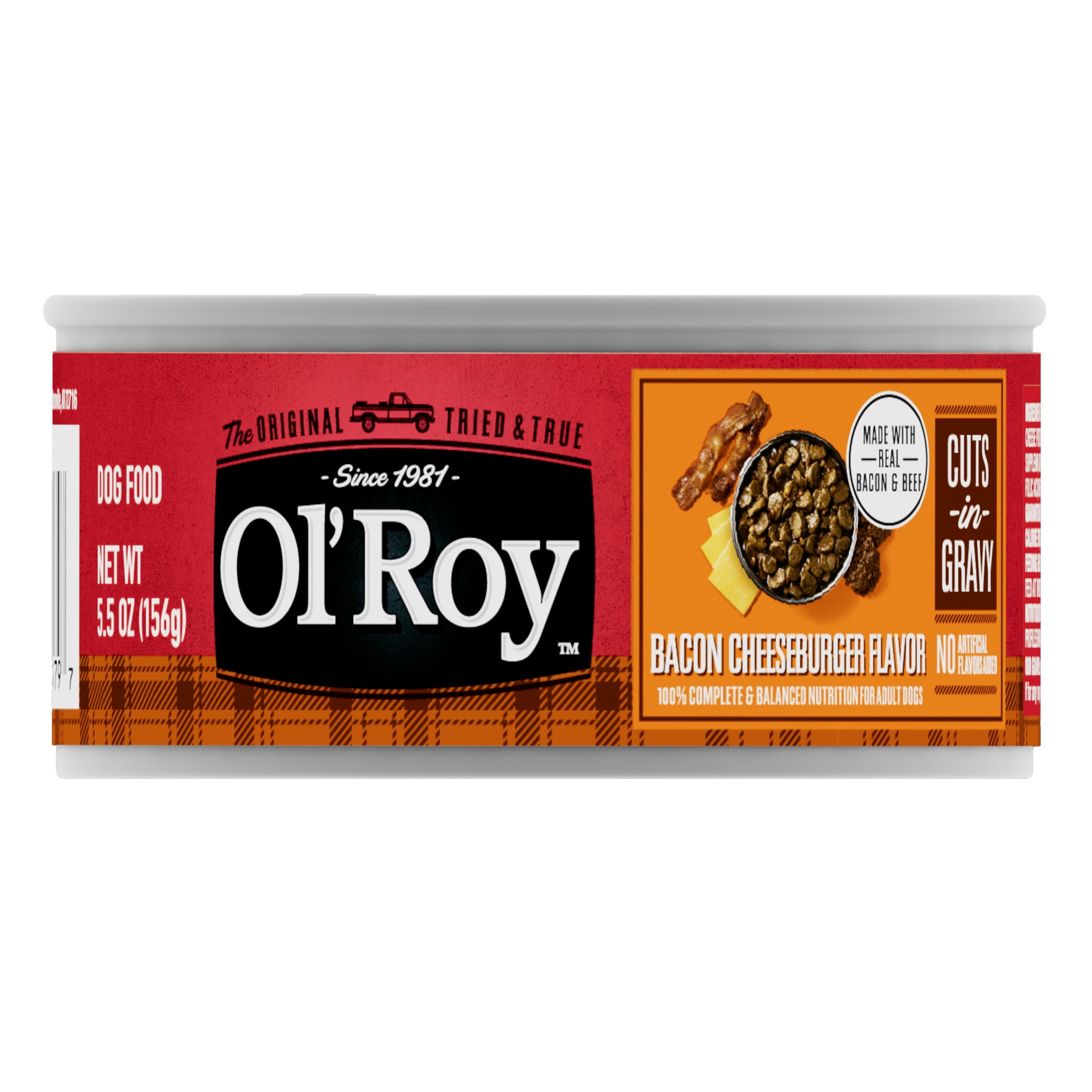 Ol' Roy Bacon Cheeseburger Flavor Cuts in Gravy Wet Dog Food, 5.5 oz ...