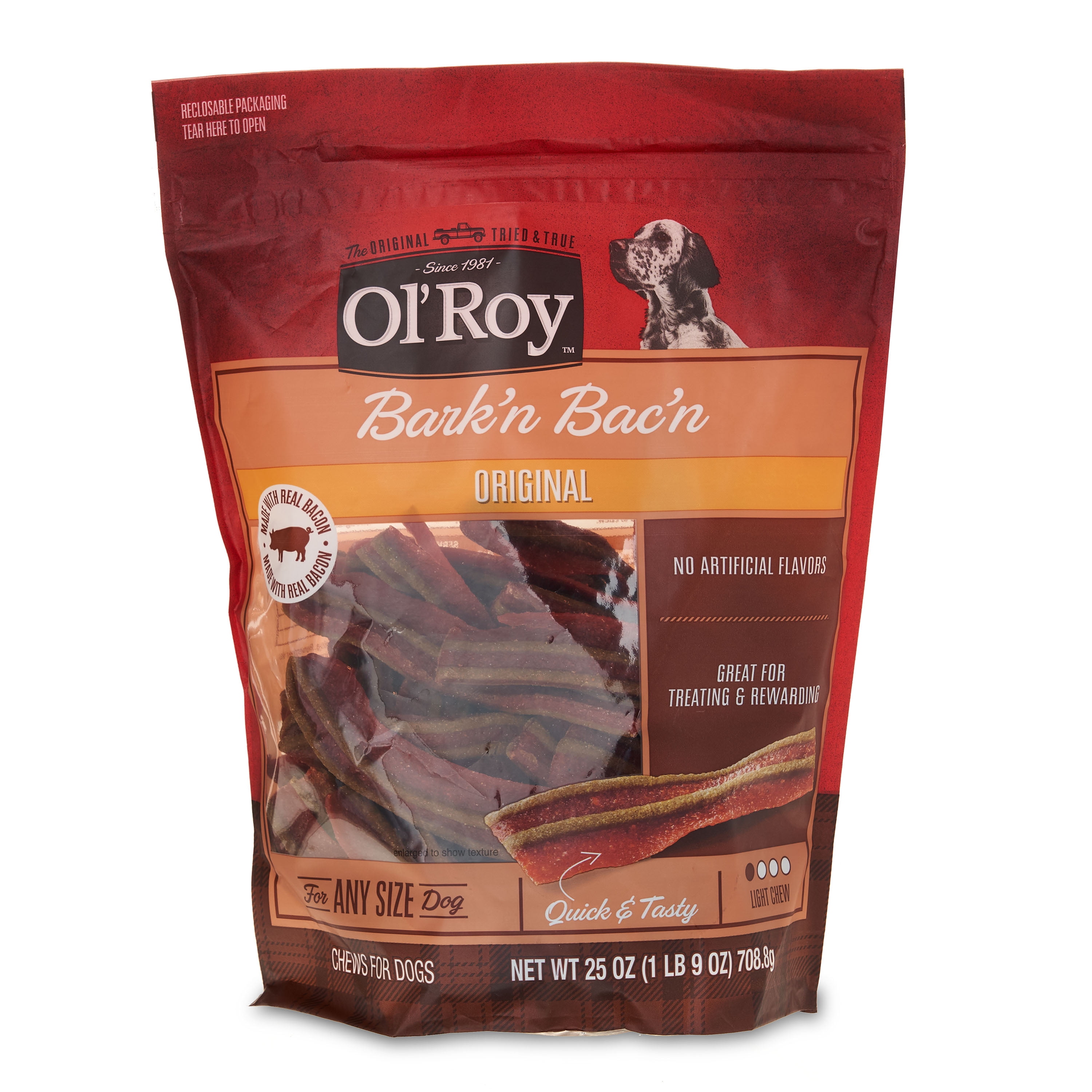 Ol' Roy Dog Treats Bark'n Bac'n Original 25oz with Real Bacon and Soft ...