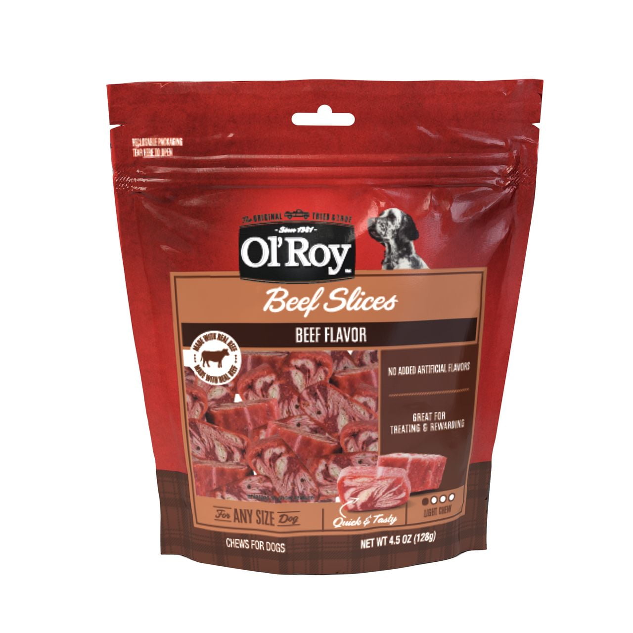 Ol' Roy Beef Slices for Dogs 4.5 oz Chewy Treats with Real Beef ...