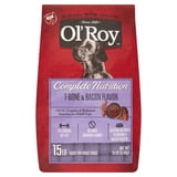 Ol' Roy Dog Food Complete Nutrition T-Bone Bacon Flavor 15 lbs, High ...