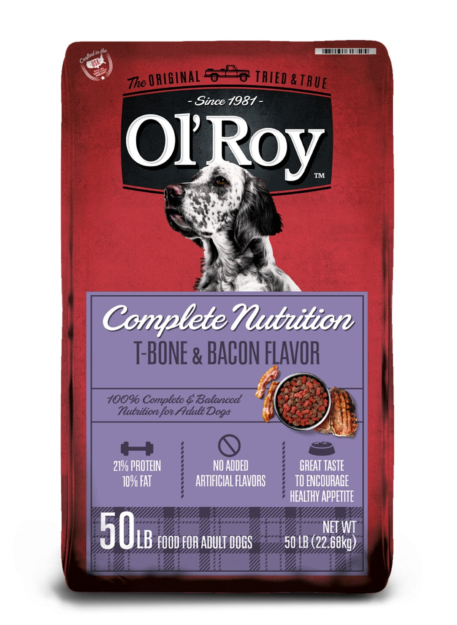 Ol' Roy Complete Nutrition Dry Dog Food, T-Bone & Bacon Flavor, 46 lbs ...