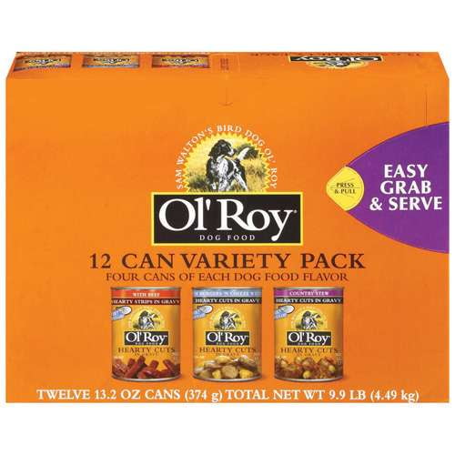 Ol' Roy Hearty Cuts Variety Pack Wet Dog Food, 13.2 Oz, 12 Ct - Walmart.com