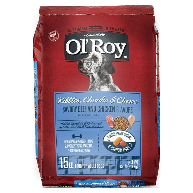 Ol' Roy Kibbles, Chunks & Chews with Savory Beef & Chicken Flavor Dry ...