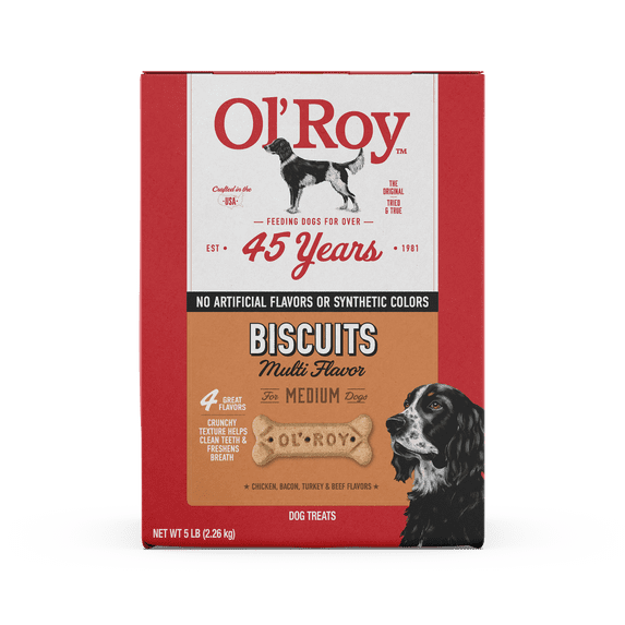 Ol' Roy Dog Treats Biscuits Multi Flavored, 5 lb Box for Training and ...