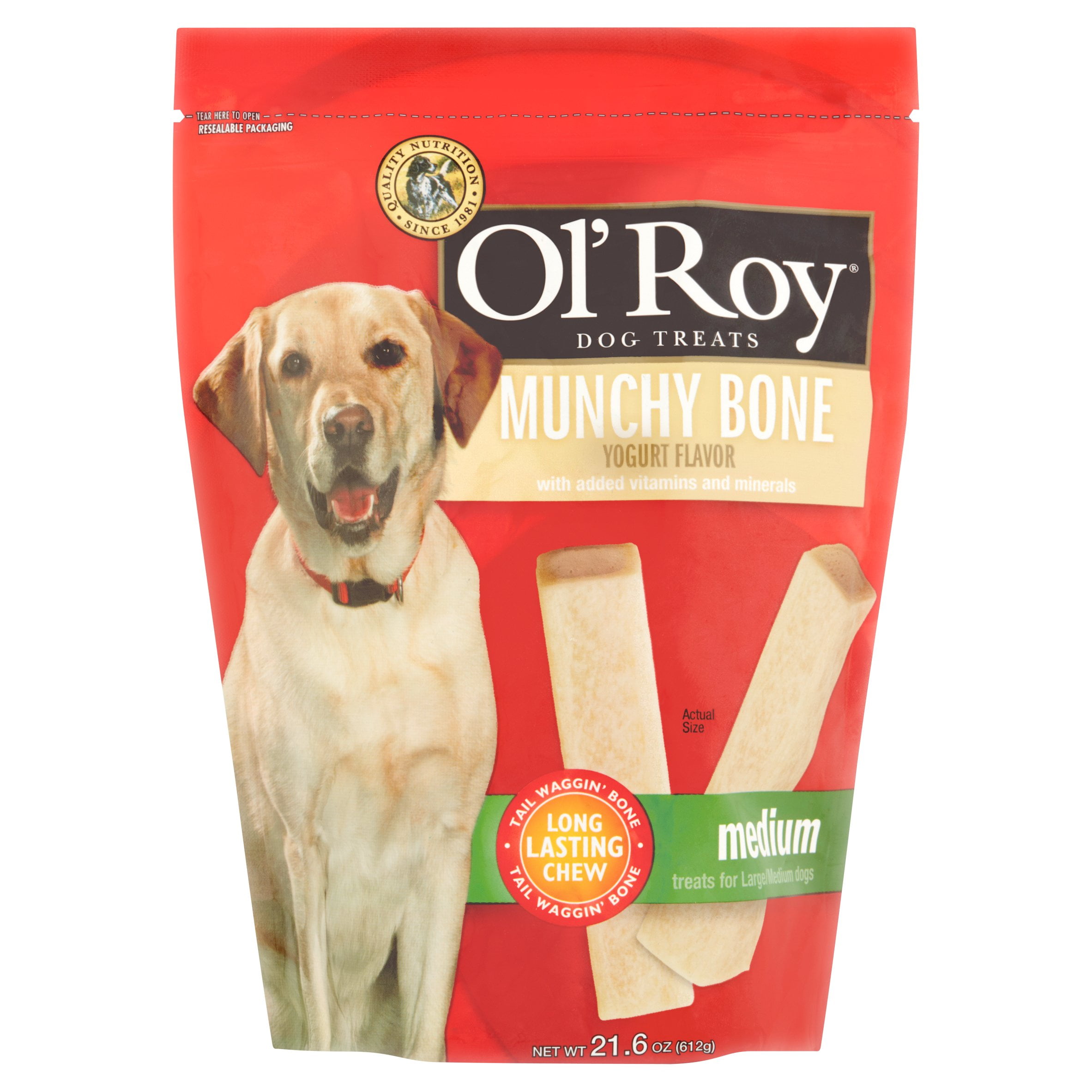 Ol' Roy Munchy Bone Yogurt Flavor Dog Treats, 21.6 Oz. - Walmart.com