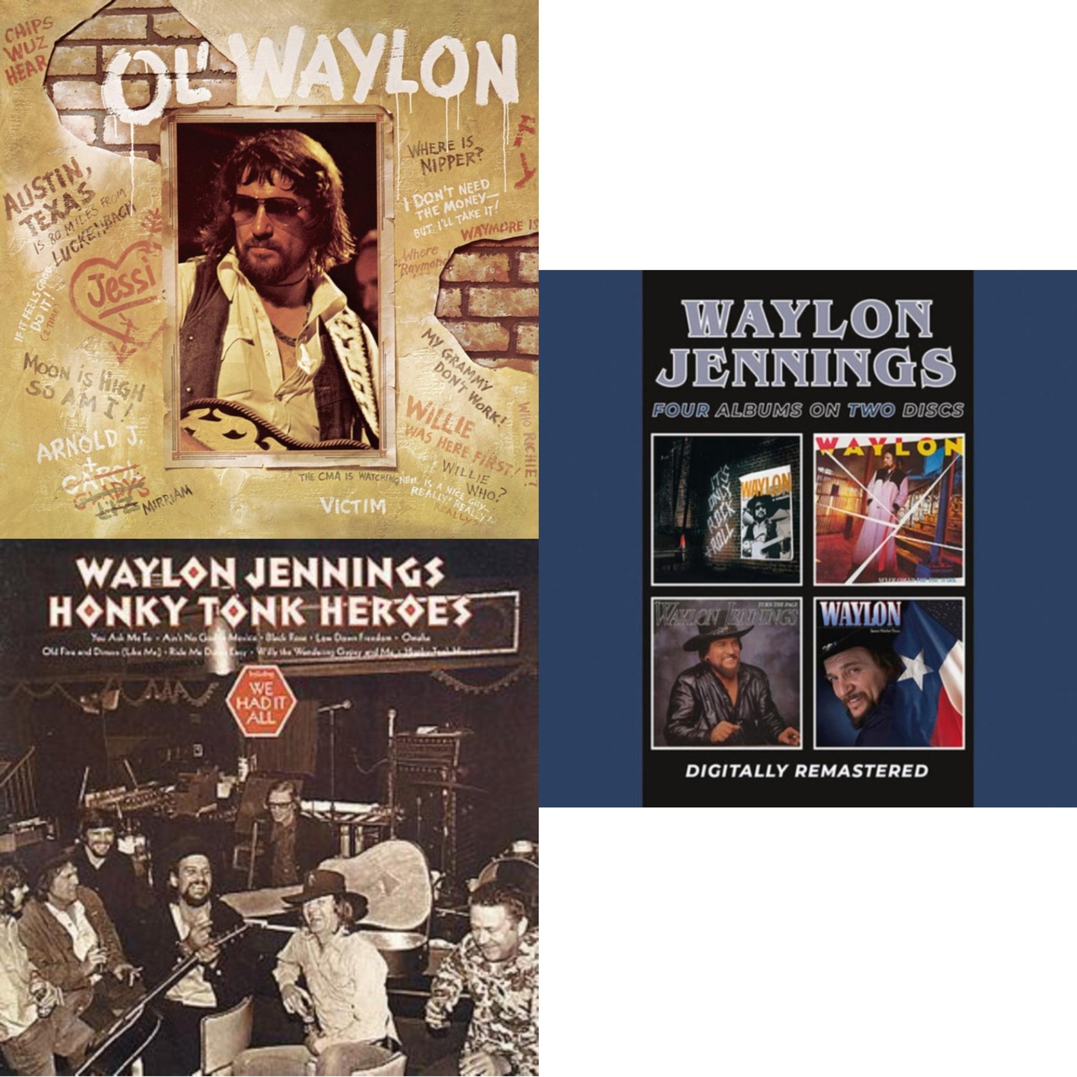 Ol Waylon & Honky Tonk Heroes & It's Only Rock & Roll / Never Could Toe ...