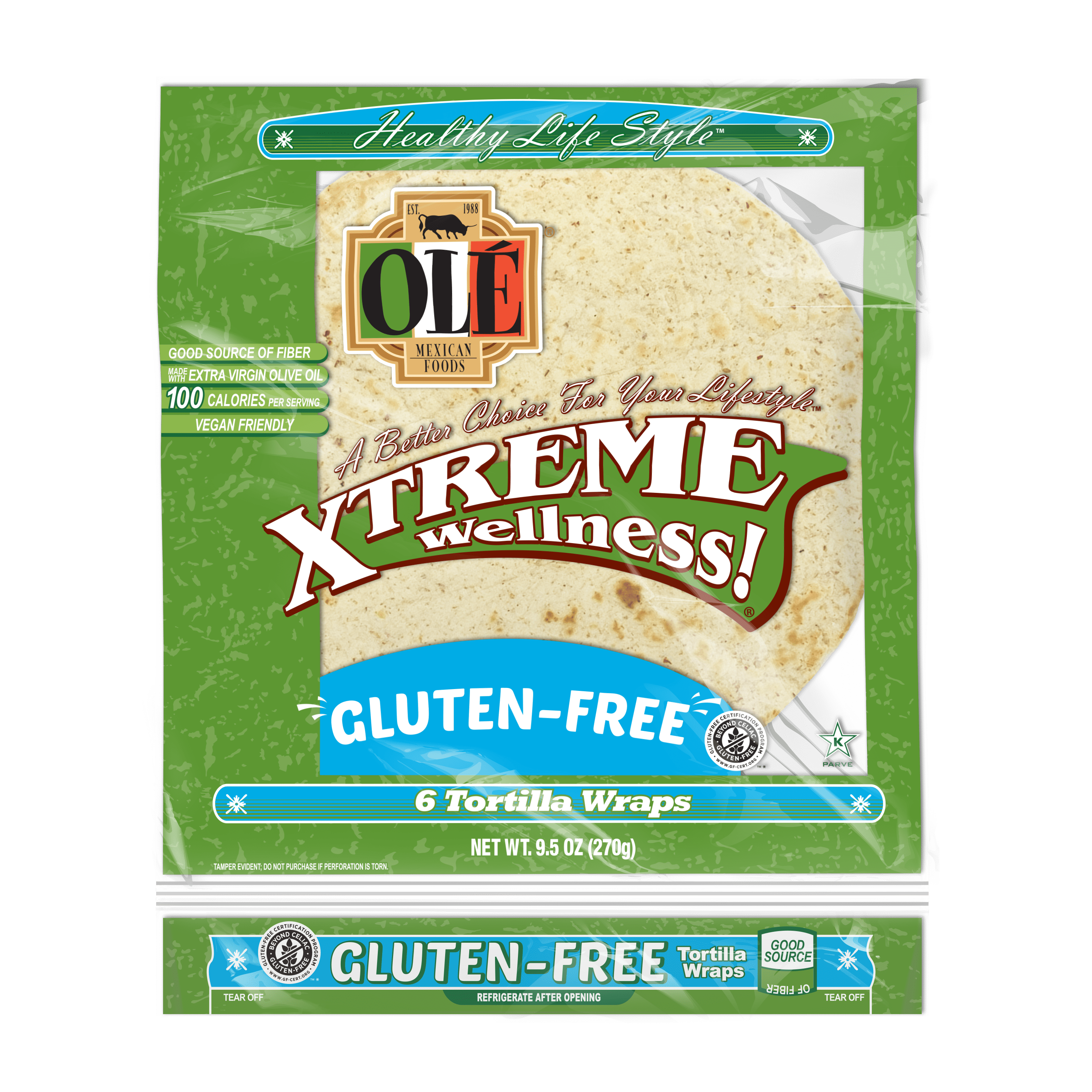 Ole Xtreme Wellness Gluten-Free Tortillas, Soft Taco Size, 6 Count ...