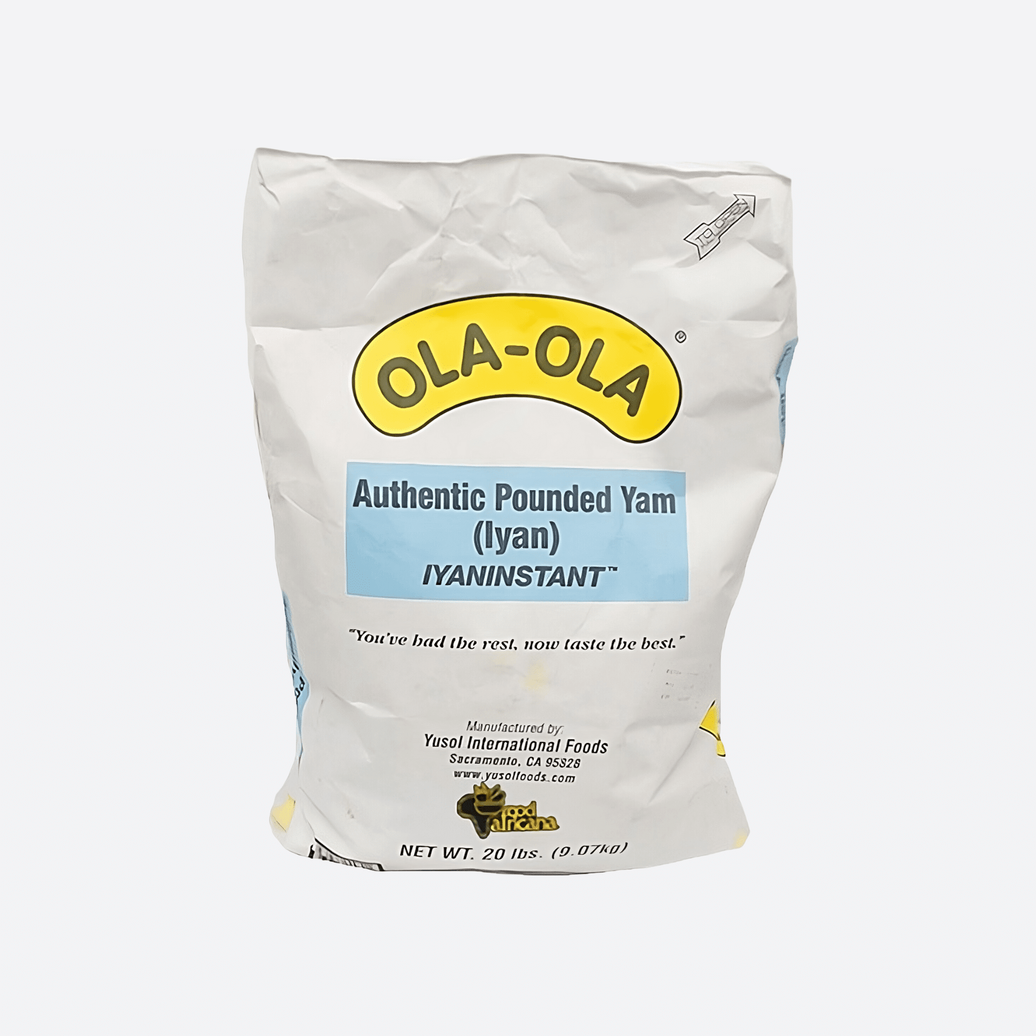 Ola Ola Pounded Yam - 20lbs-Authentic Pounded Yam Flour for Traditional Delicacies - Walmart.com
