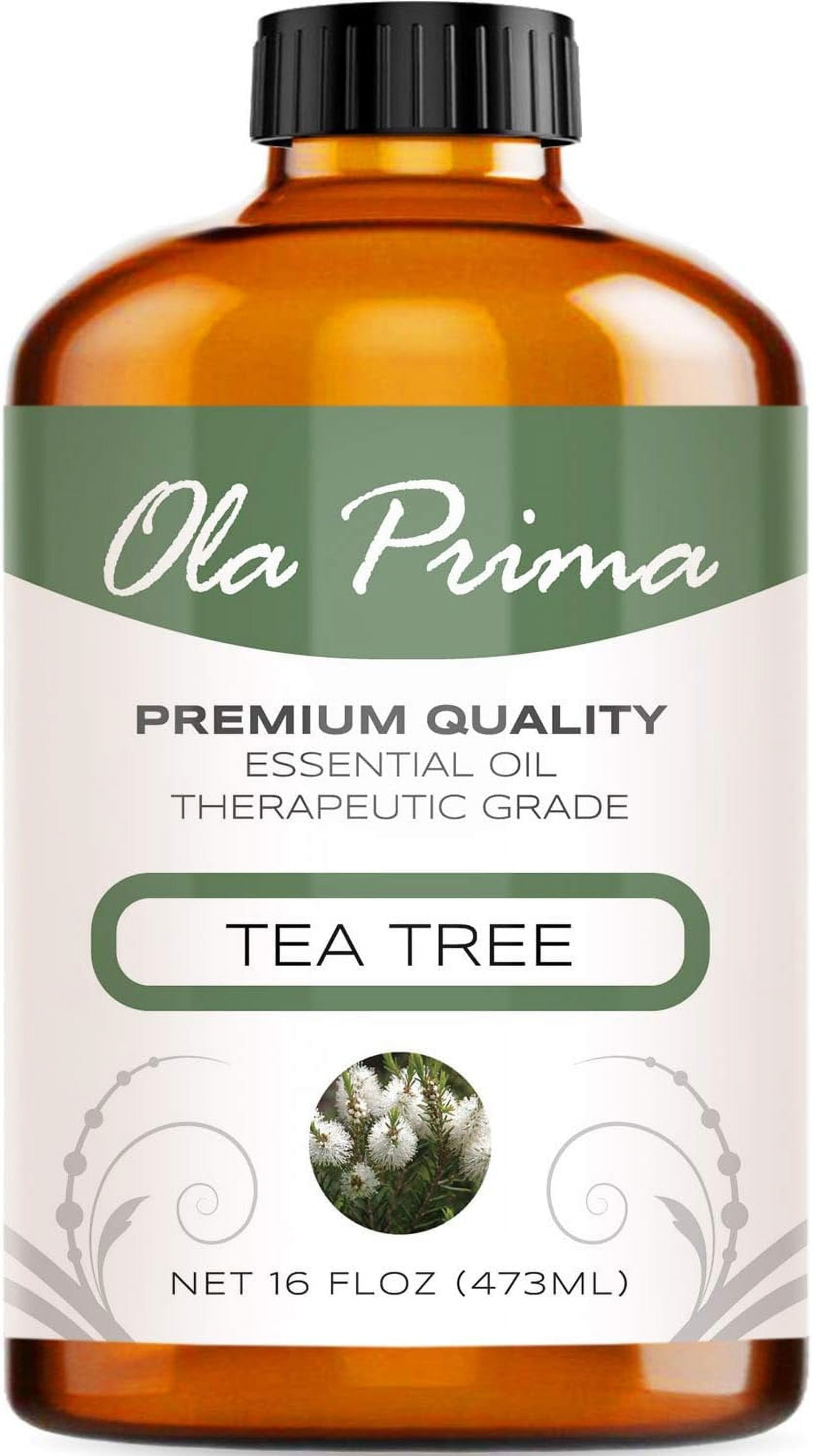 Ola Prima, Tea Tree Essential Oil, 16oz, Therapeutic Grade for DIY ...