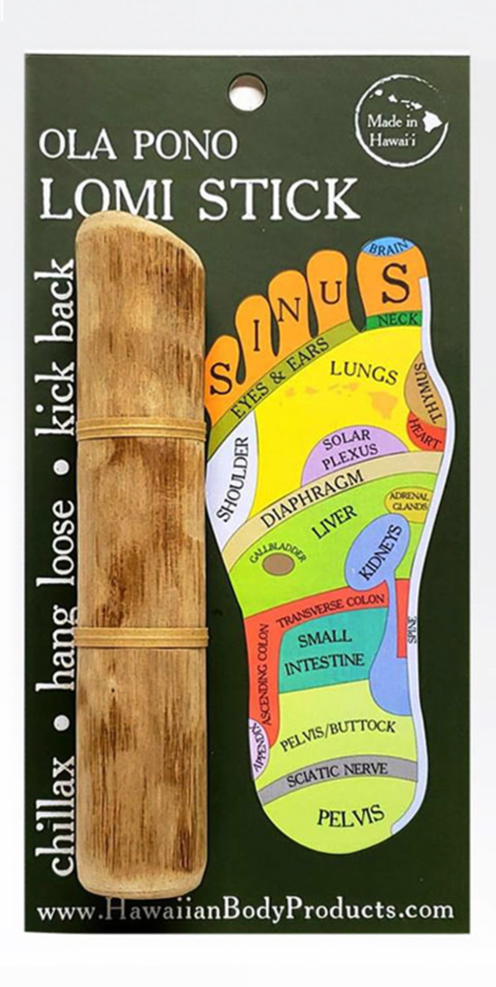 Ola Tropical Apothecary 6 inch Lomi Stick - Traditional Hawaiian ...