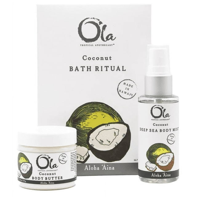 Ola Tropical Apothecary Coconut Gift Set - Body Butter, Deep Sea Mist ...